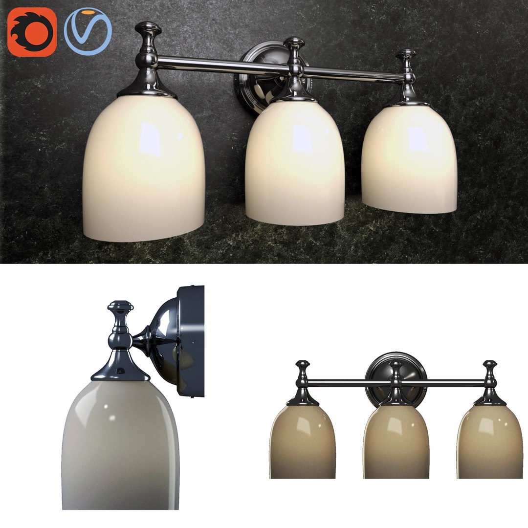 Mercer triple sconce 3D model - TurboSquid 1305969