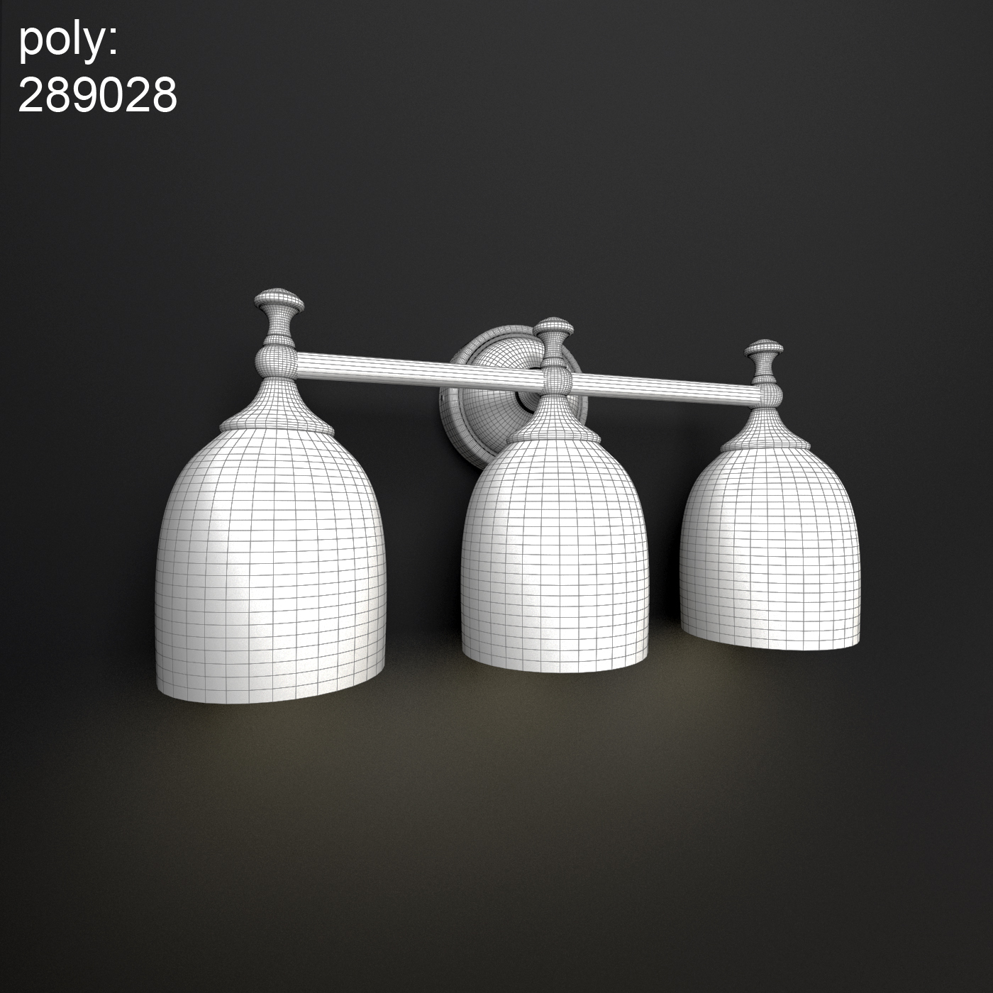 Mercer triple sconce 3D model - TurboSquid 1305969