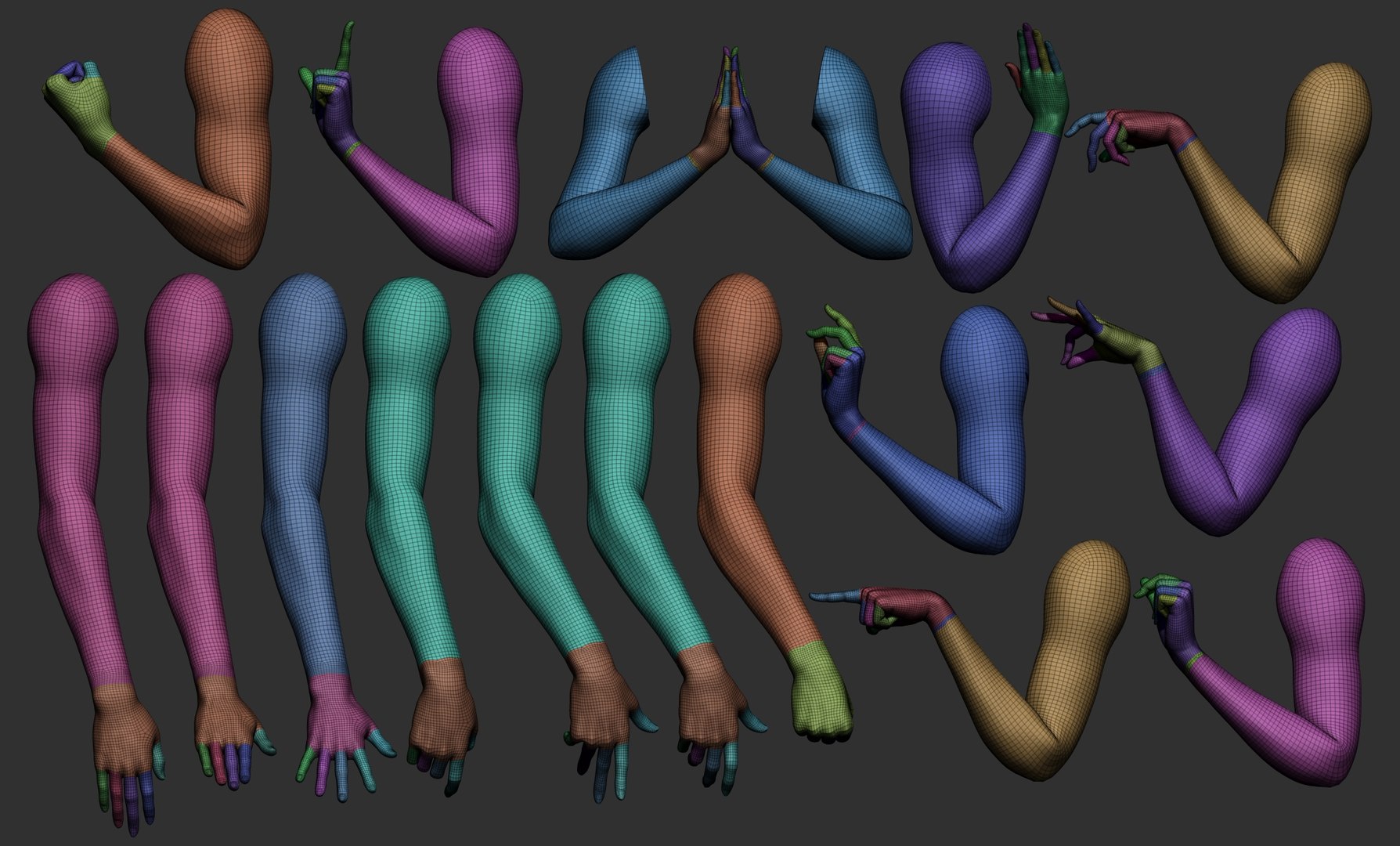 16 Female Arm Poses 3D Model - TurboSquid 1925496