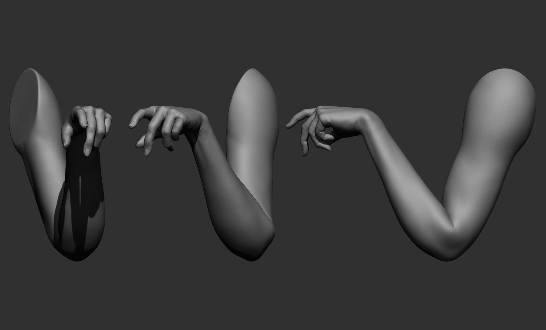 16 Female Arm Poses 3D Model - TurboSquid 1925496