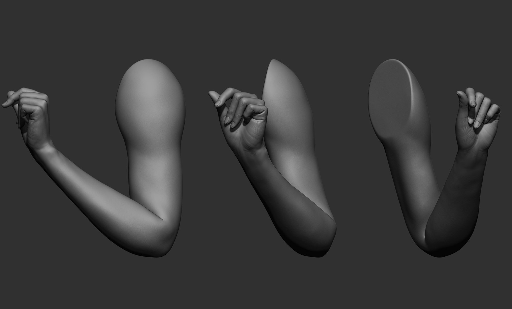 16 Female Arm Poses 3D Model - TurboSquid 1925496