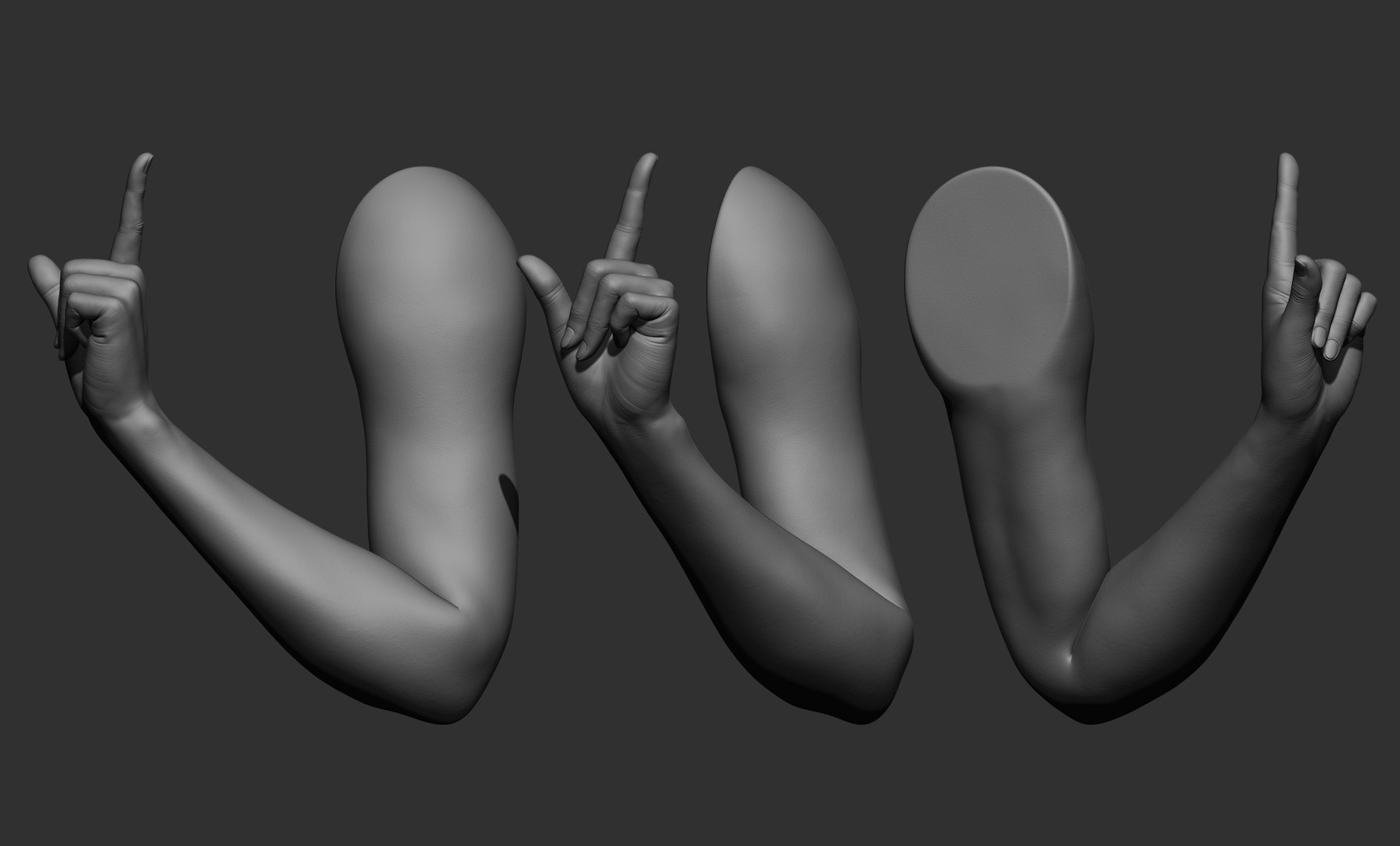 16 Female Arm Poses 3D Model - TurboSquid 1925496