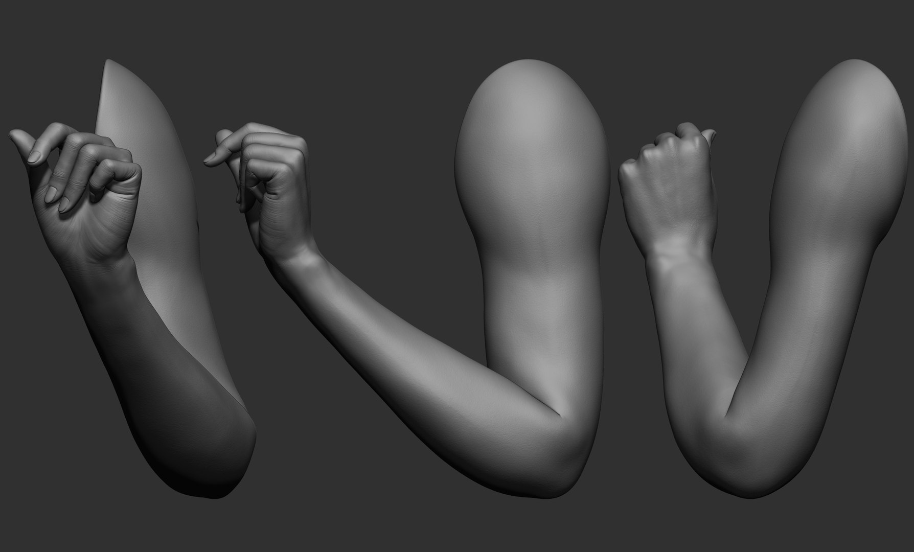 16 Female Arm Poses 3D Model - TurboSquid 1925496