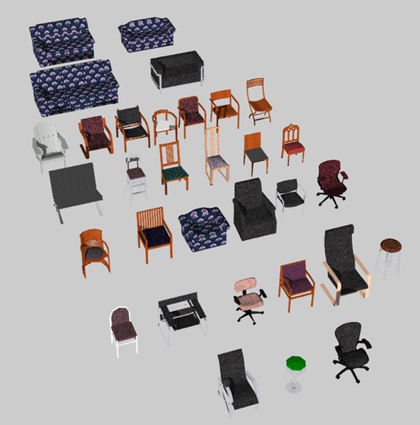 seats chairs 3d model