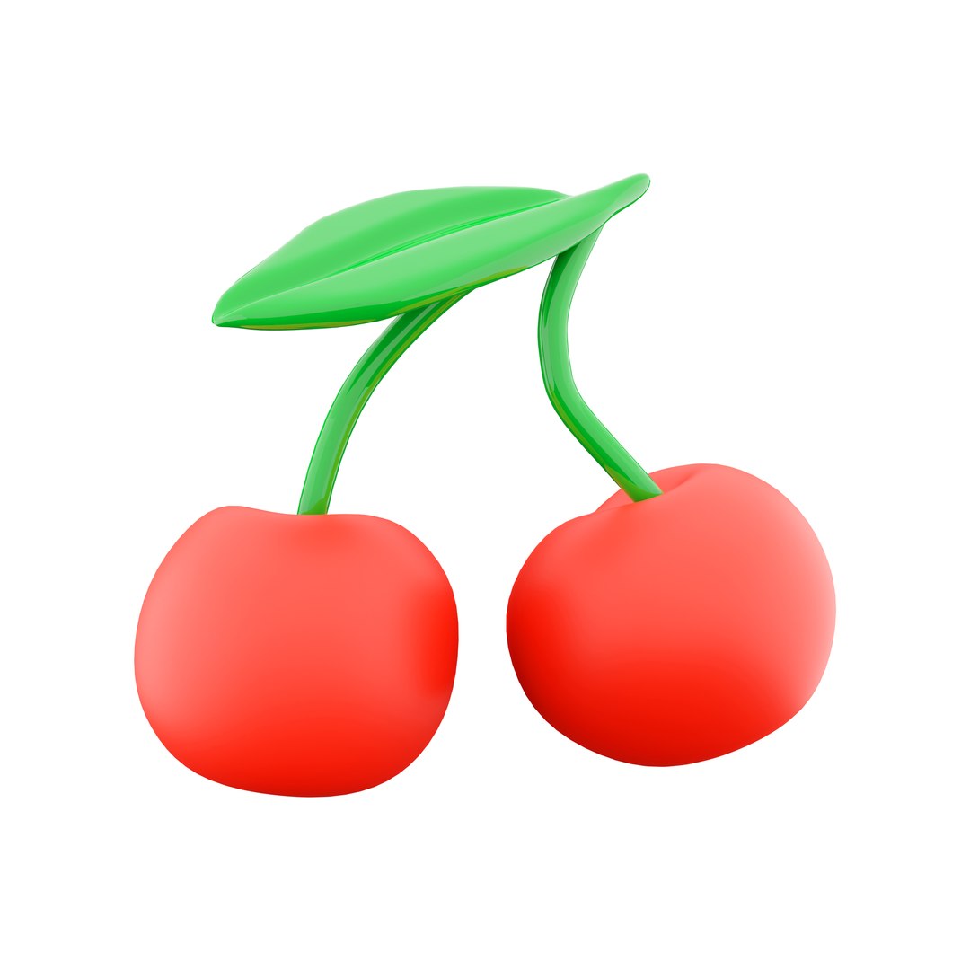 3d Sour Cherry Icon 3D Model - TurboSquid 2044246