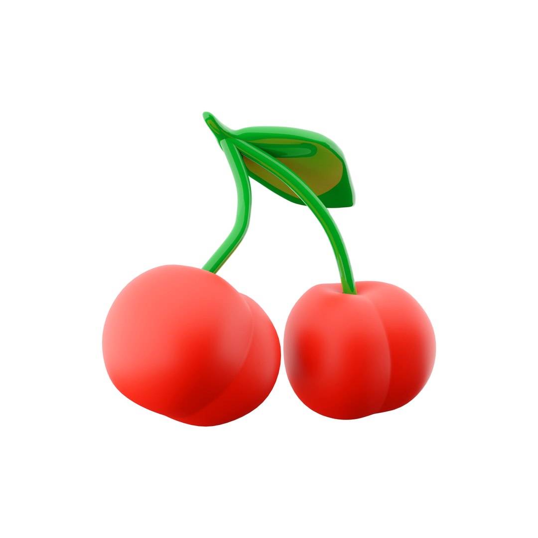 3d Sour Cherry Icon 3D Model - TurboSquid 2044246