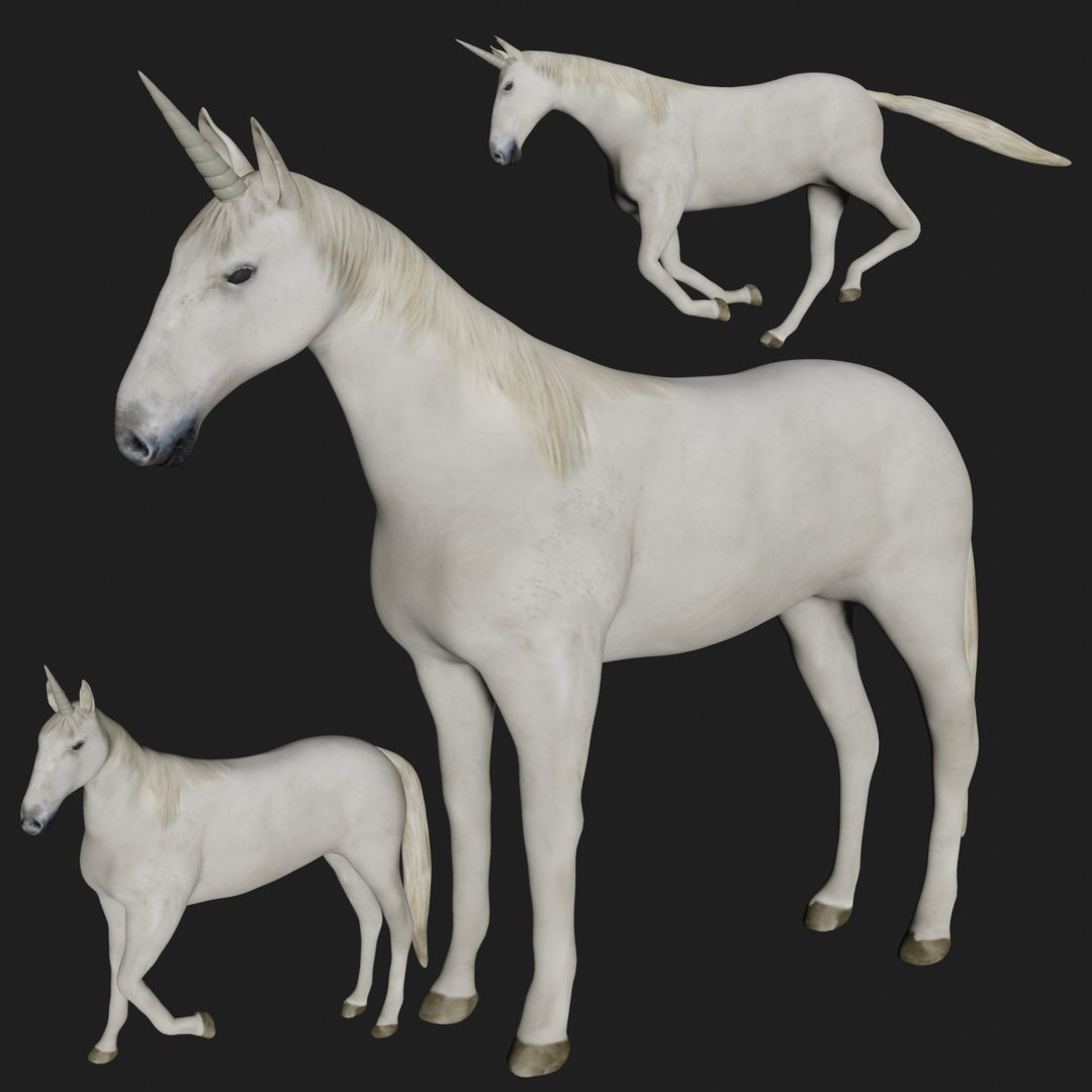 3D Rigged White Unicorn Model - TurboSquid 1784582