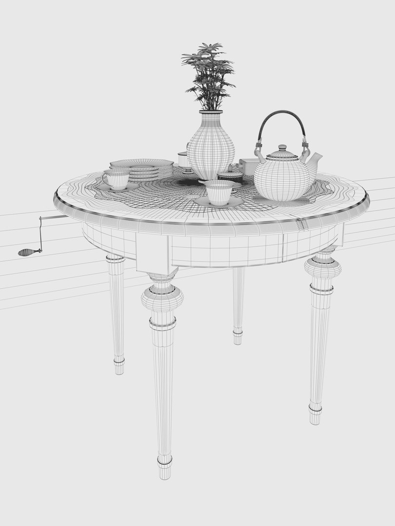 Set kitchen table model - TurboSquid 1324329