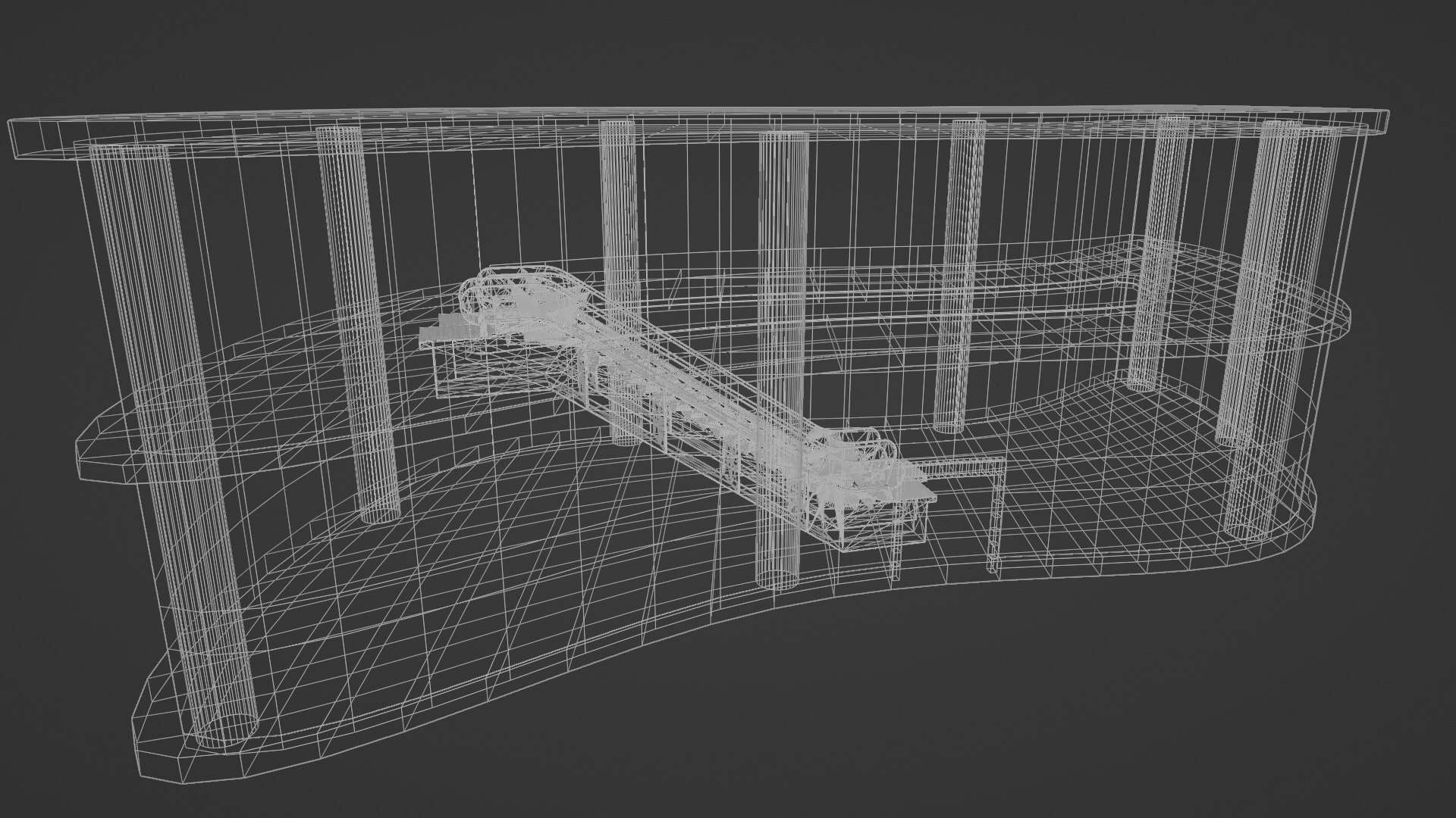 3D Futuristic Shopping Center S Shaped Model - TurboSquid 2141908