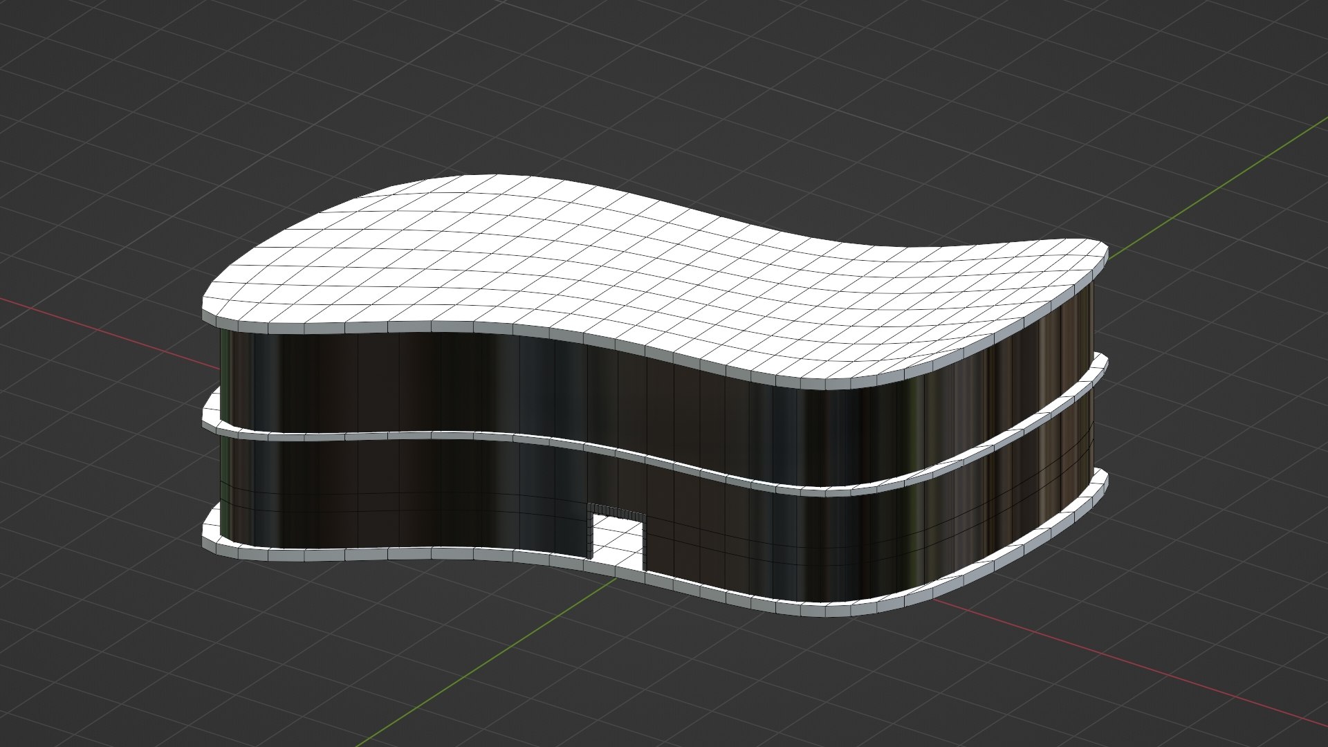 3D Futuristic Shopping Center S Shaped Model - TurboSquid 2141908