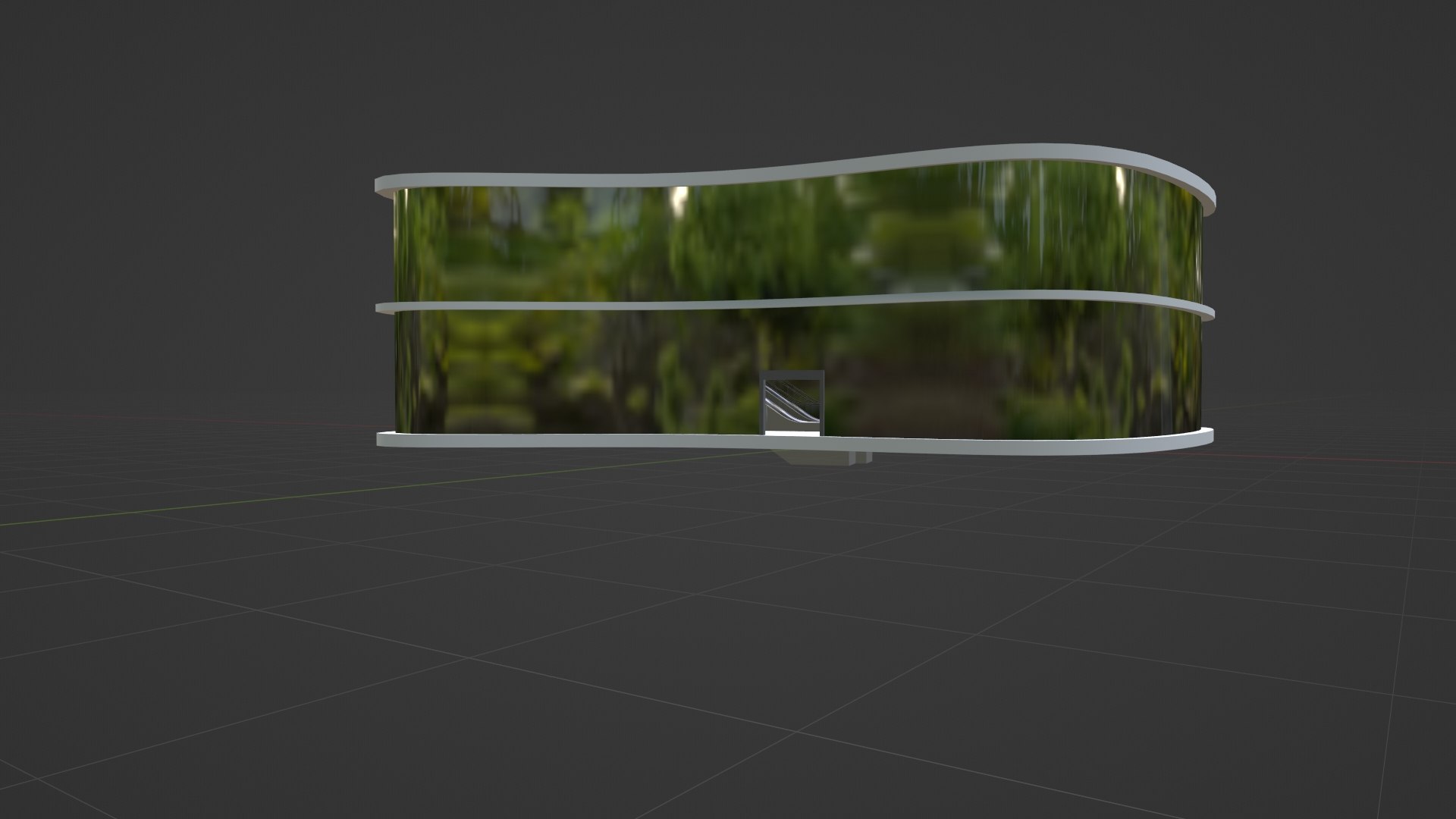 3D Futuristic Shopping Center S Shaped Model - TurboSquid 2141908