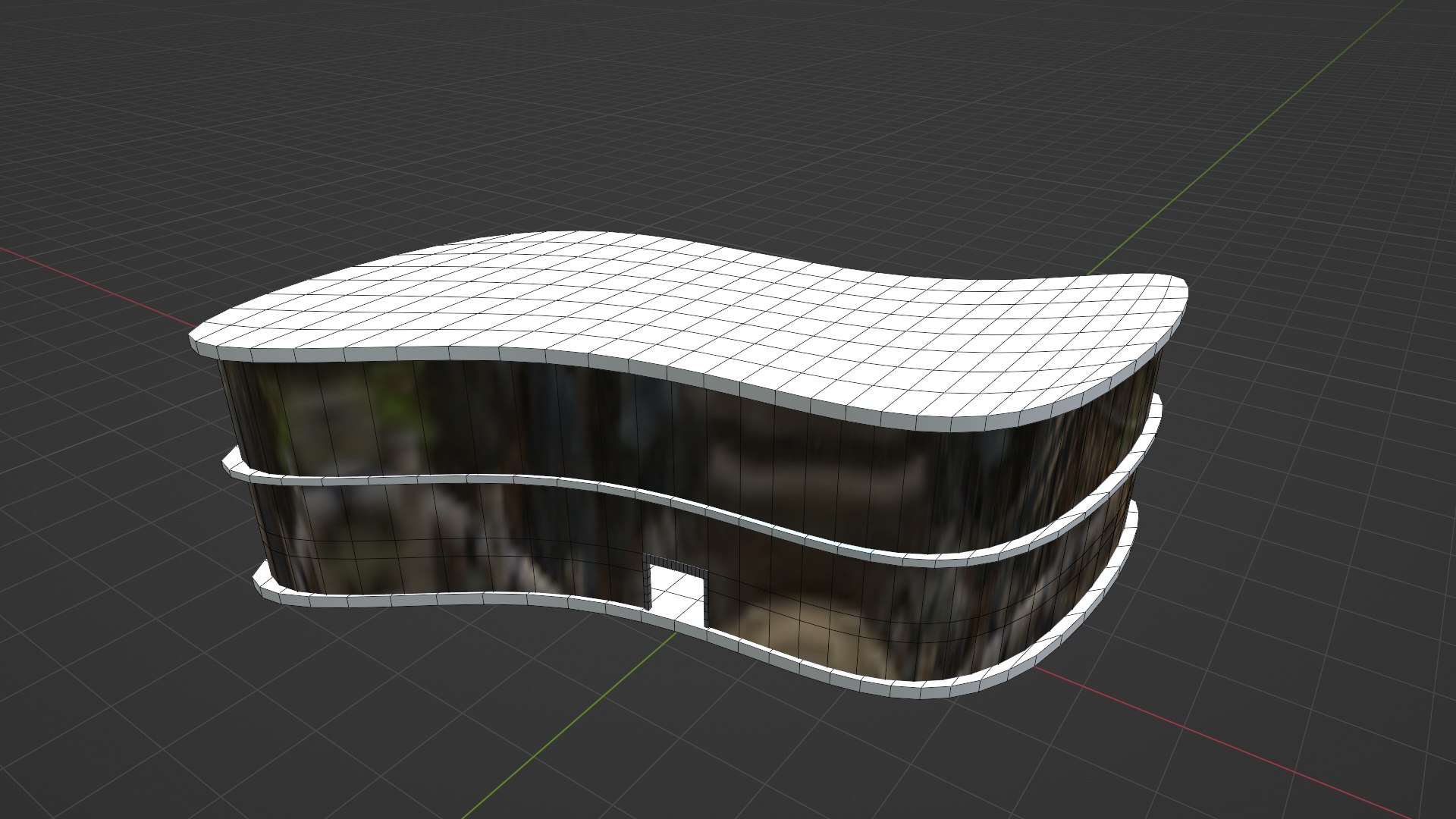 3D Futuristic Shopping Center S Shaped 3D Model model - TurboSquid 2141908