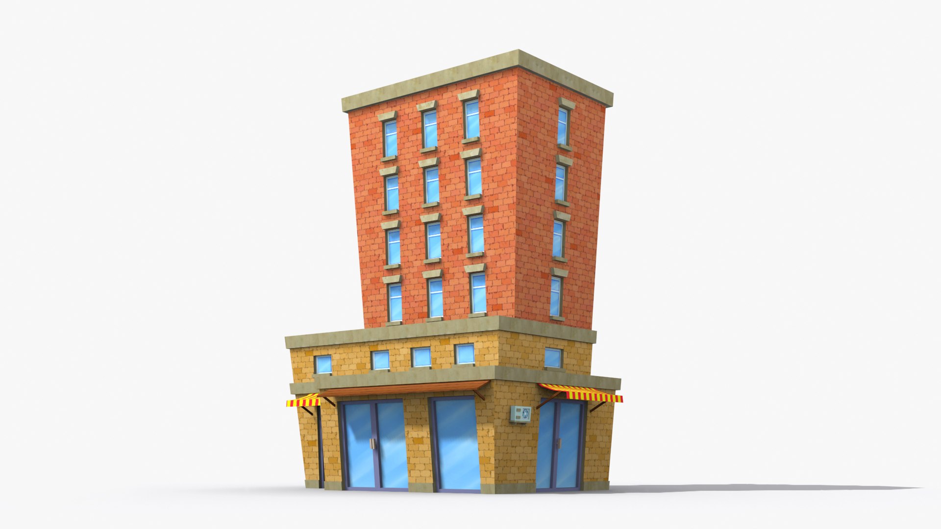 Cartoon Building X11 3D Model - TurboSquid 1832686