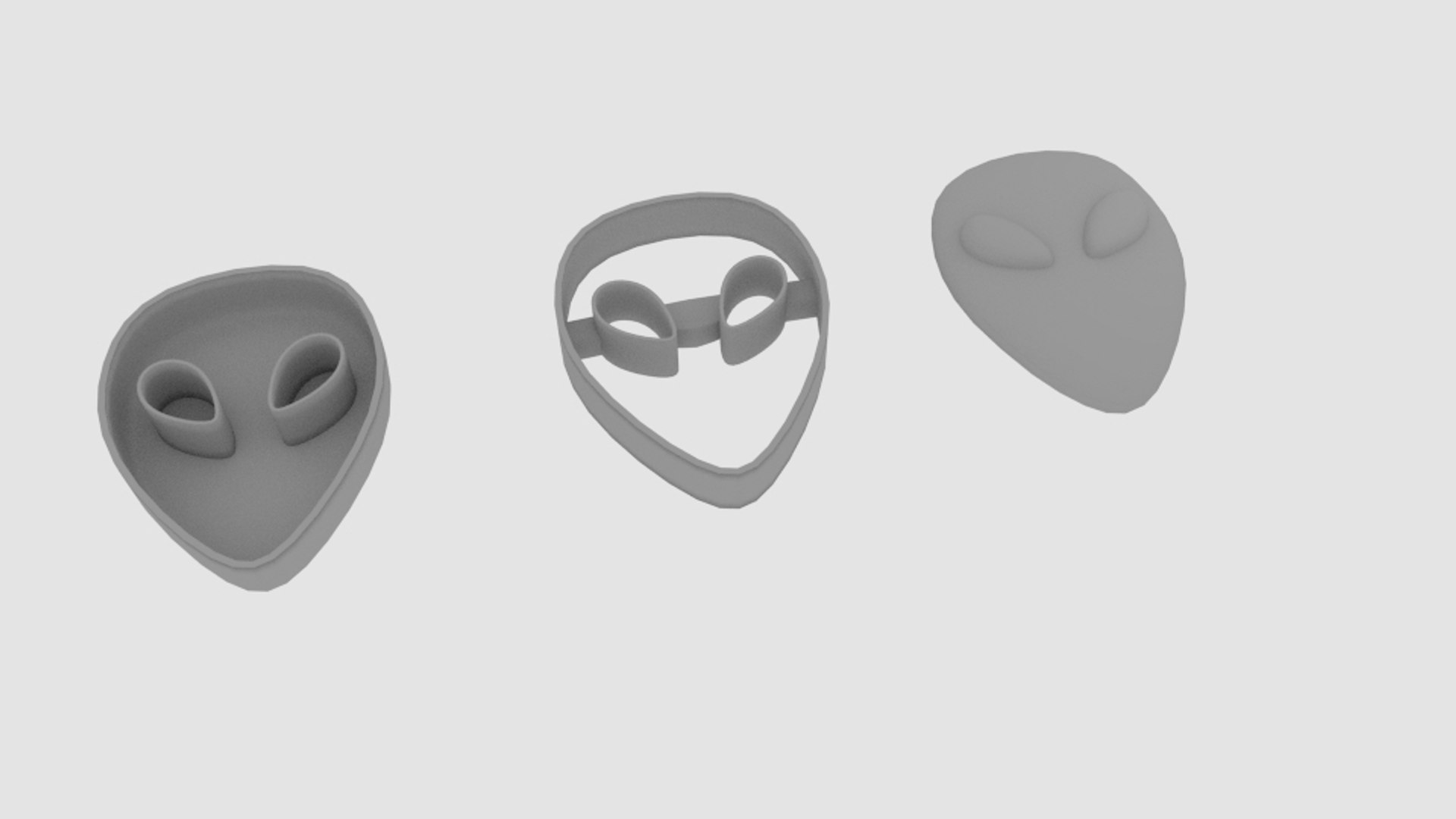 Alien Head Cookie Cutter 3D Model - TurboSquid 1308300