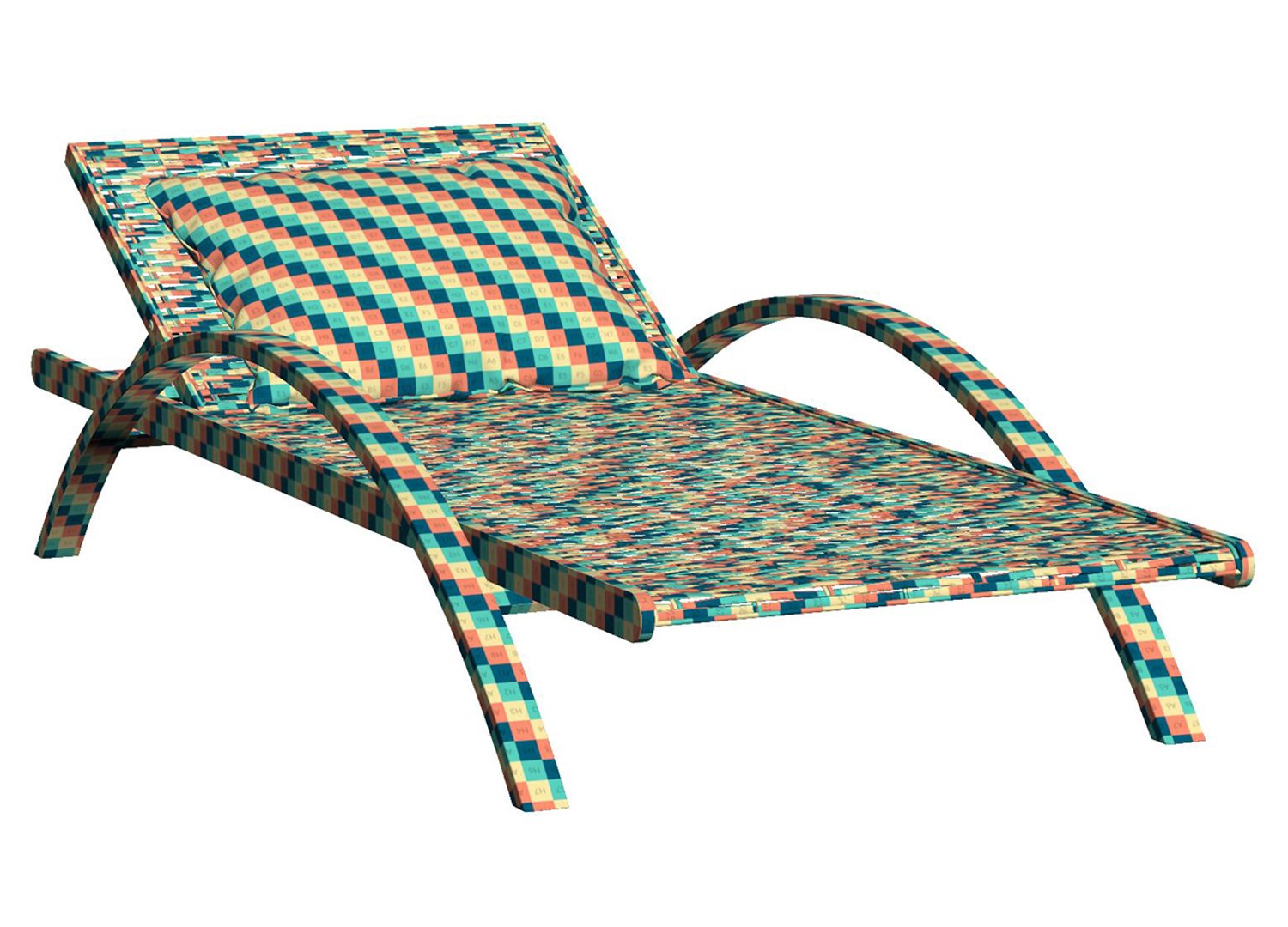 Isabel Rattan Sunbed IS10 By Bpoint Design 3D Model - TurboSquid 1920449