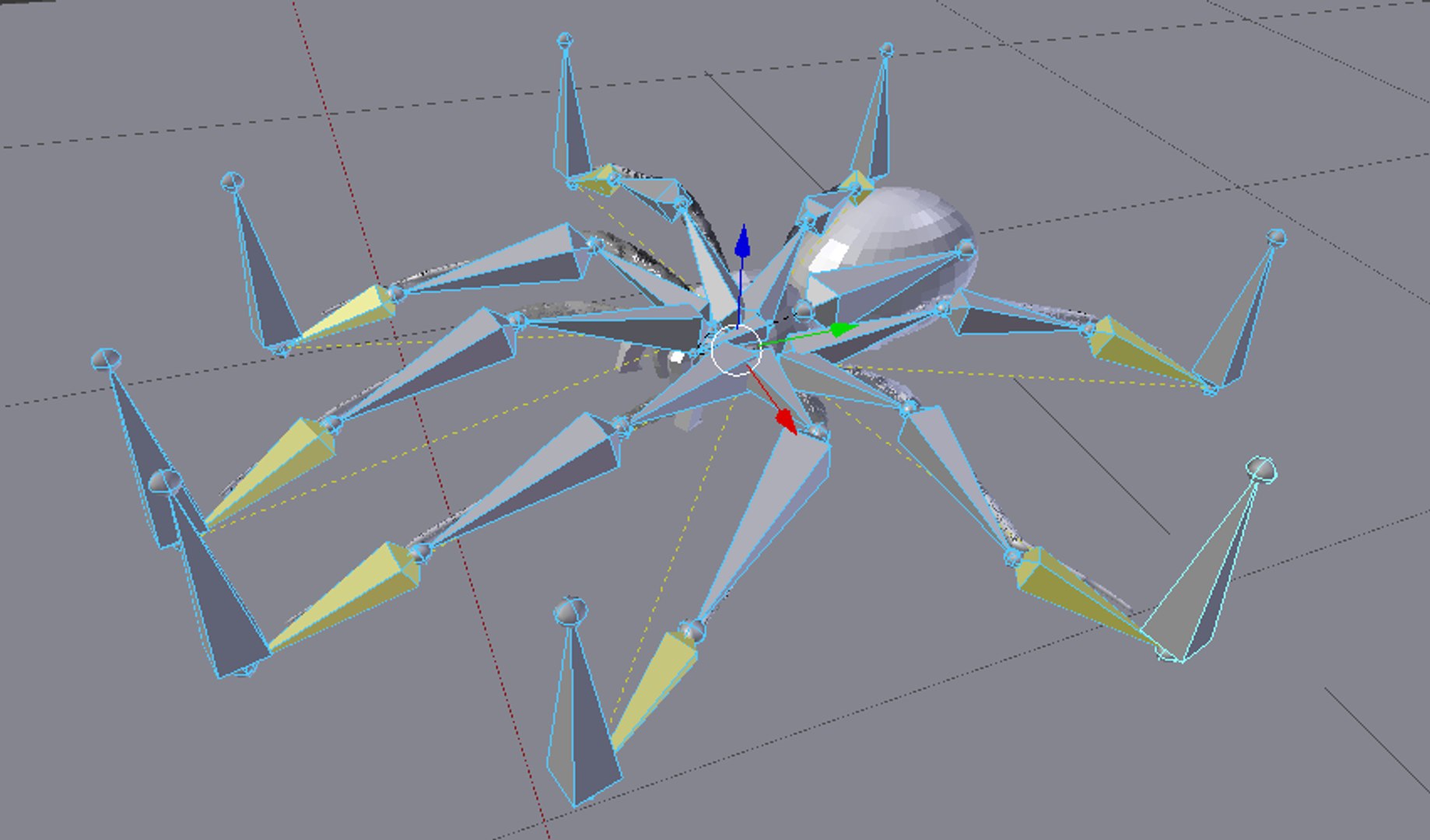 3d Model Spider Rigged Legs