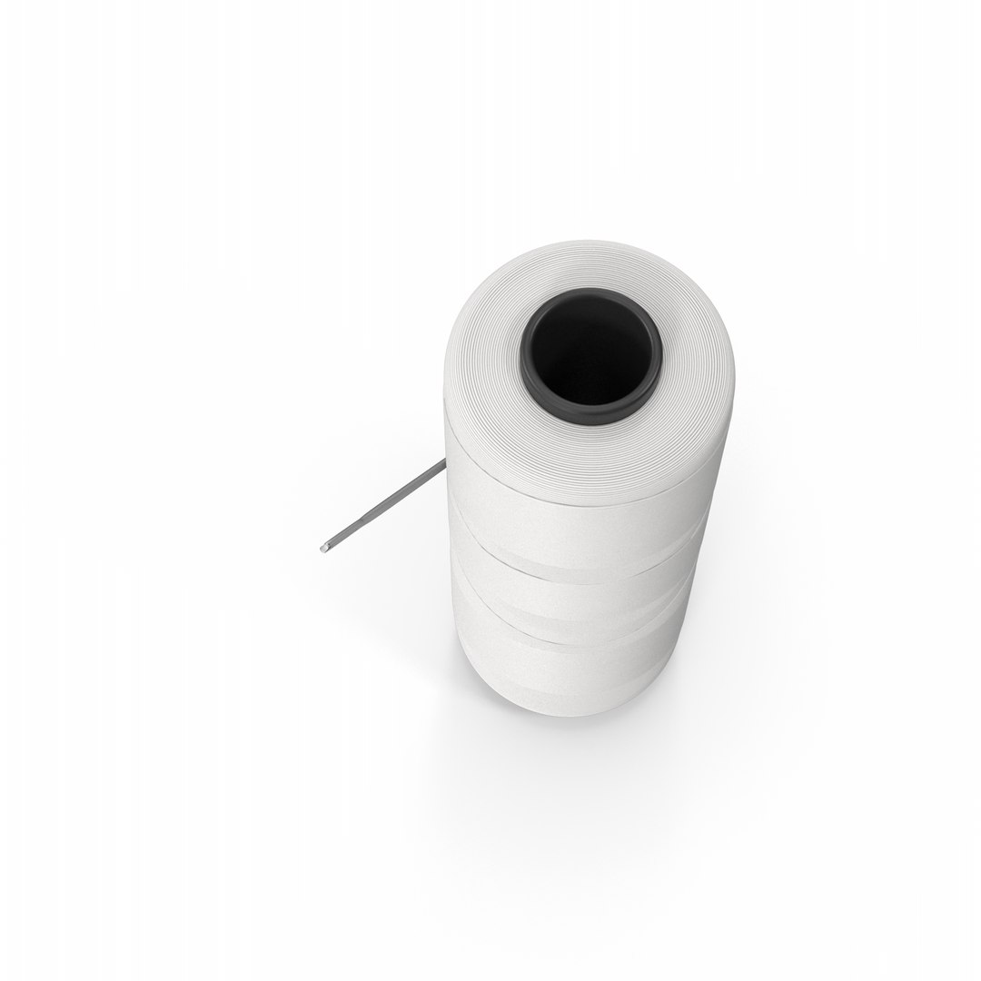 White Sewing Thread And Needle 3D - TurboSquid 2247547