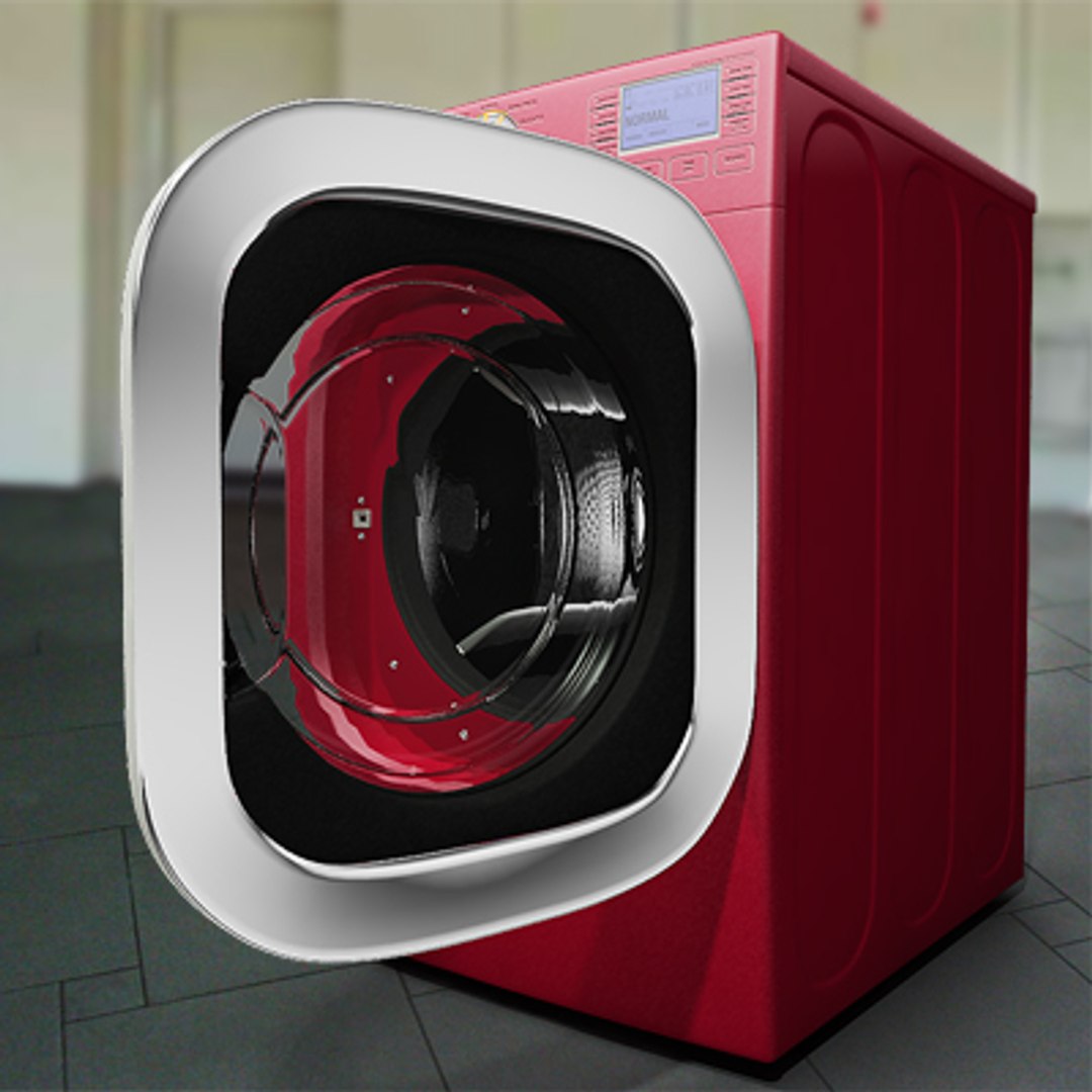 Red Dryer 3d Model
