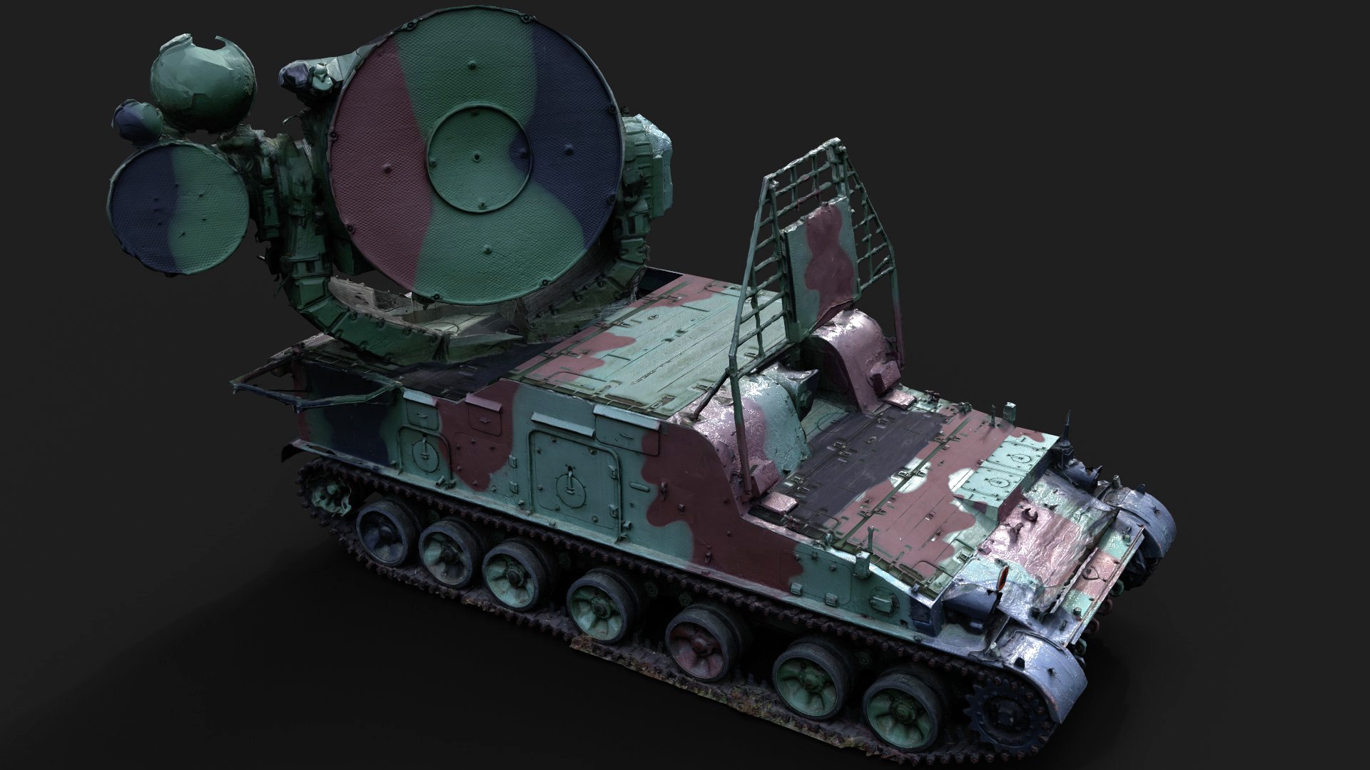 3D Military Radar Vehicle Tank PBR Photogrammetry Model - TurboSquid ...