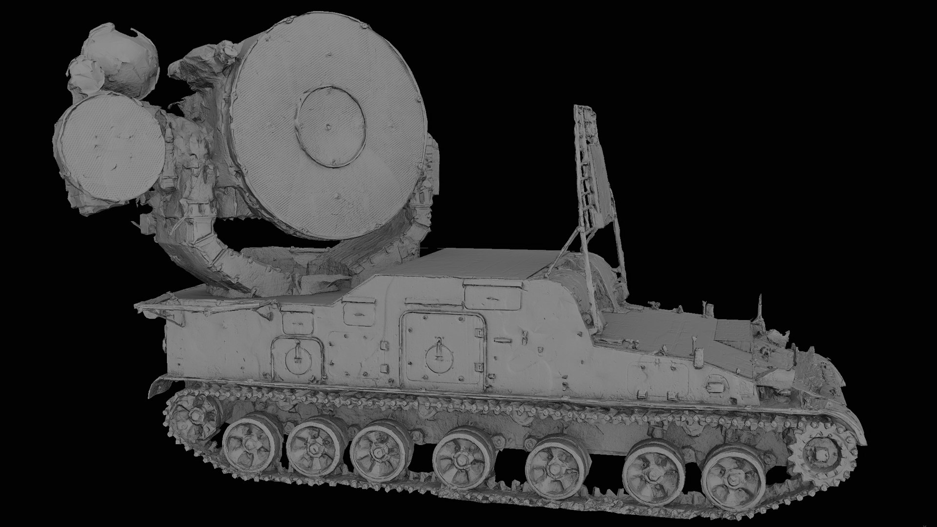 3D Military Radar Vehicle Tank PBR Photogrammetry Model - TurboSquid ...