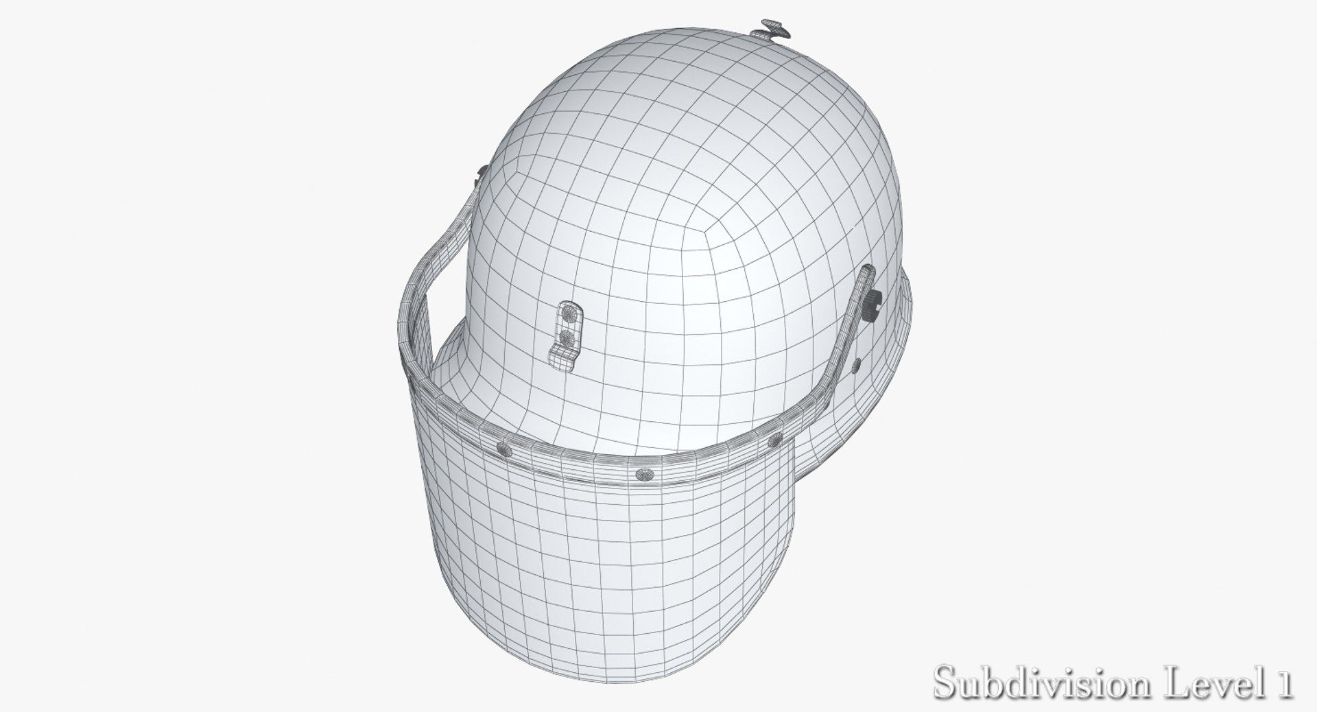 3d Model Riot Helmet