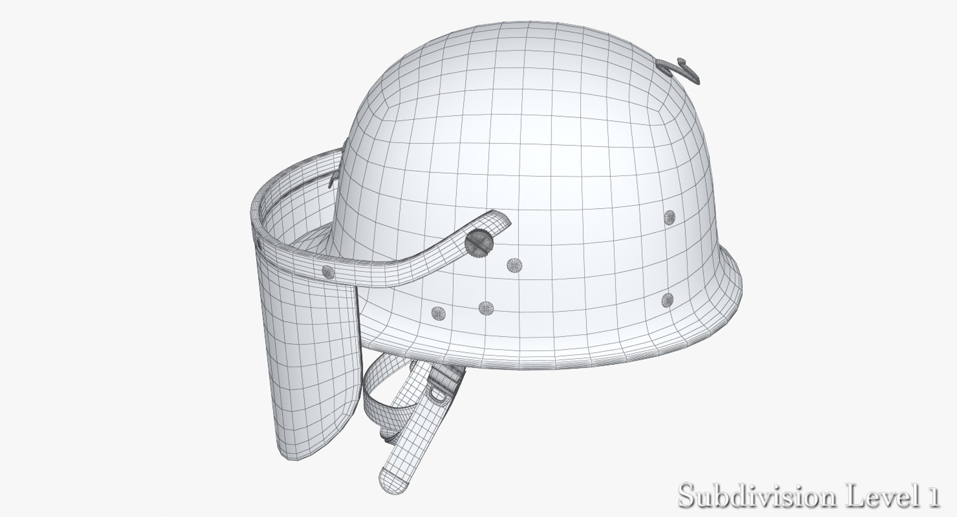 3d Model Riot Helmet