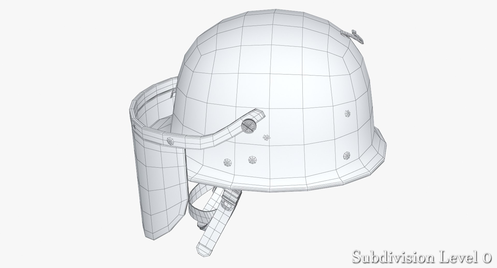 3d Model Riot Helmet