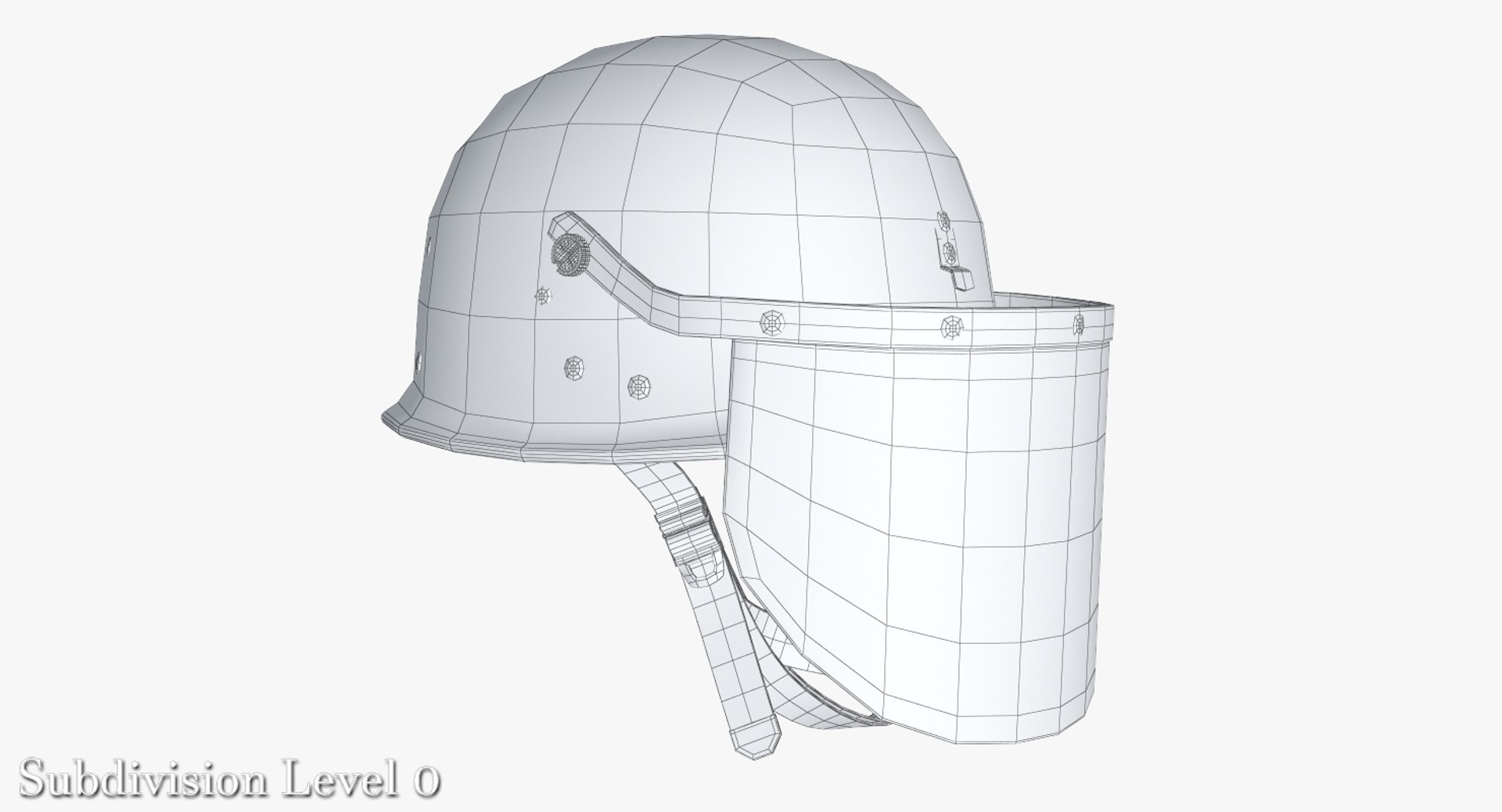 3d Model Riot Helmet