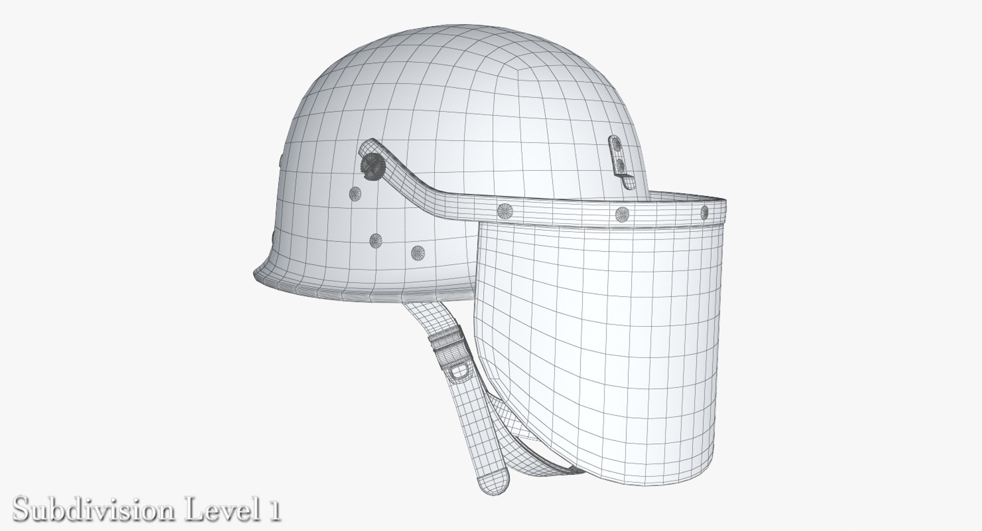 3d Model Riot Helmet