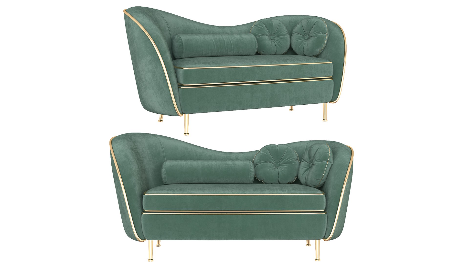 3D Kooper 2 Seater Sofa Deep - TurboSquid 1822974