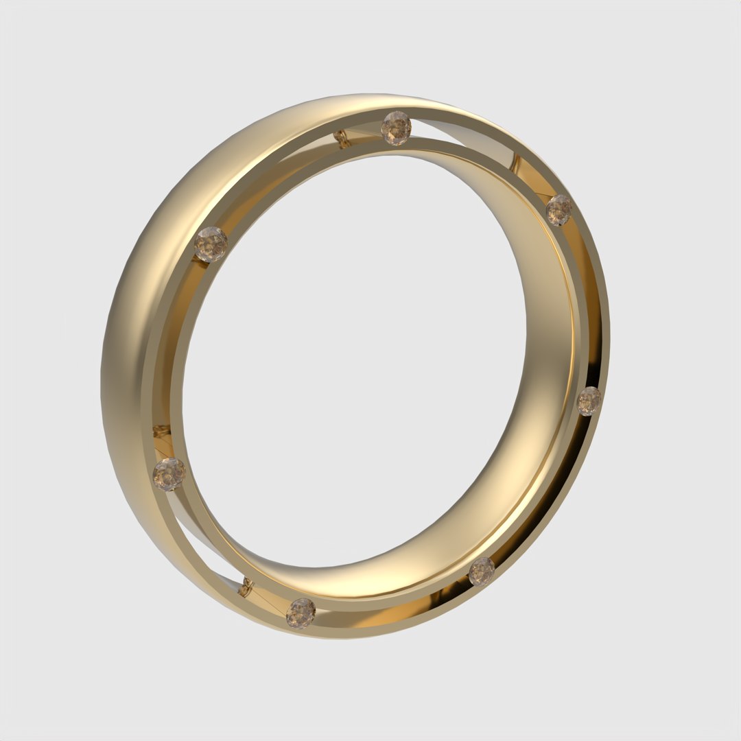 Chic Radiance Ring With Gems JDBCo 3D Model - TurboSquid 2352213