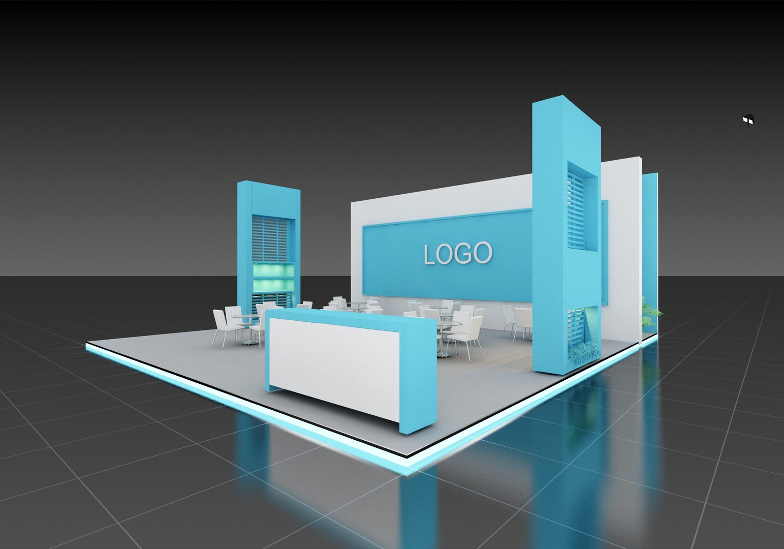 Exhibition stand 3D model - TurboSquid 2031222