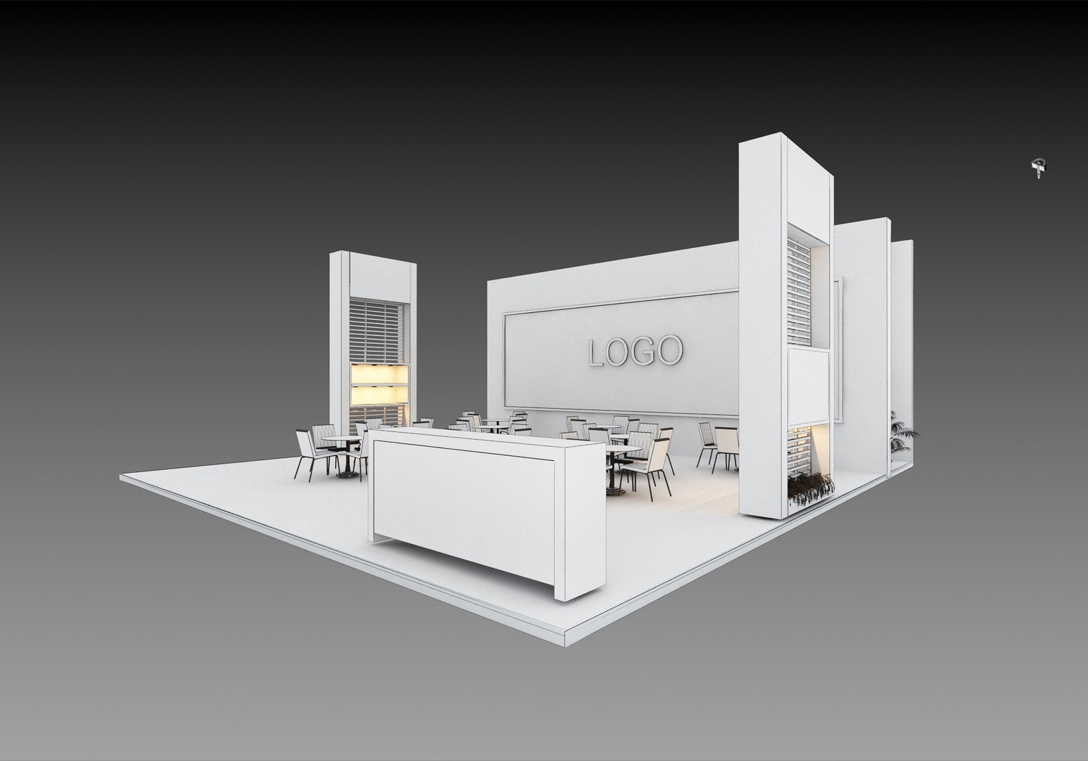 Exhibition stand 3D model - TurboSquid 2031222
