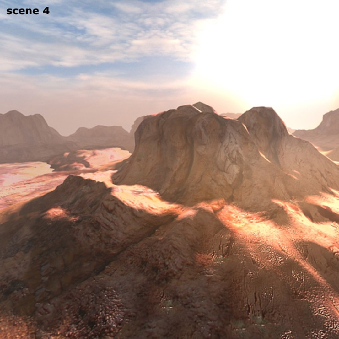 3d Terrain Landscape Model