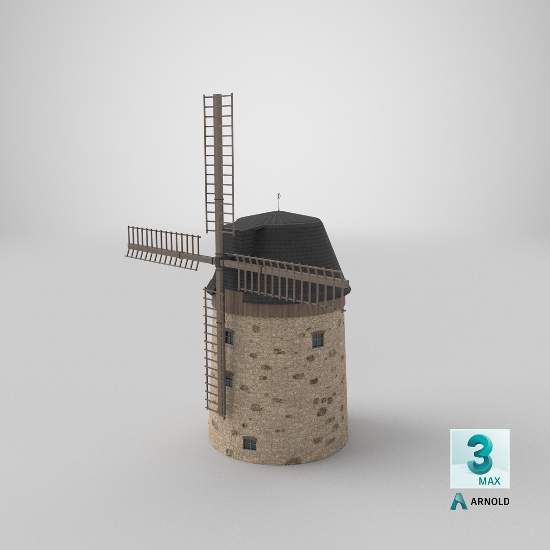 Village Windmill 3D - TurboSquid 2046600