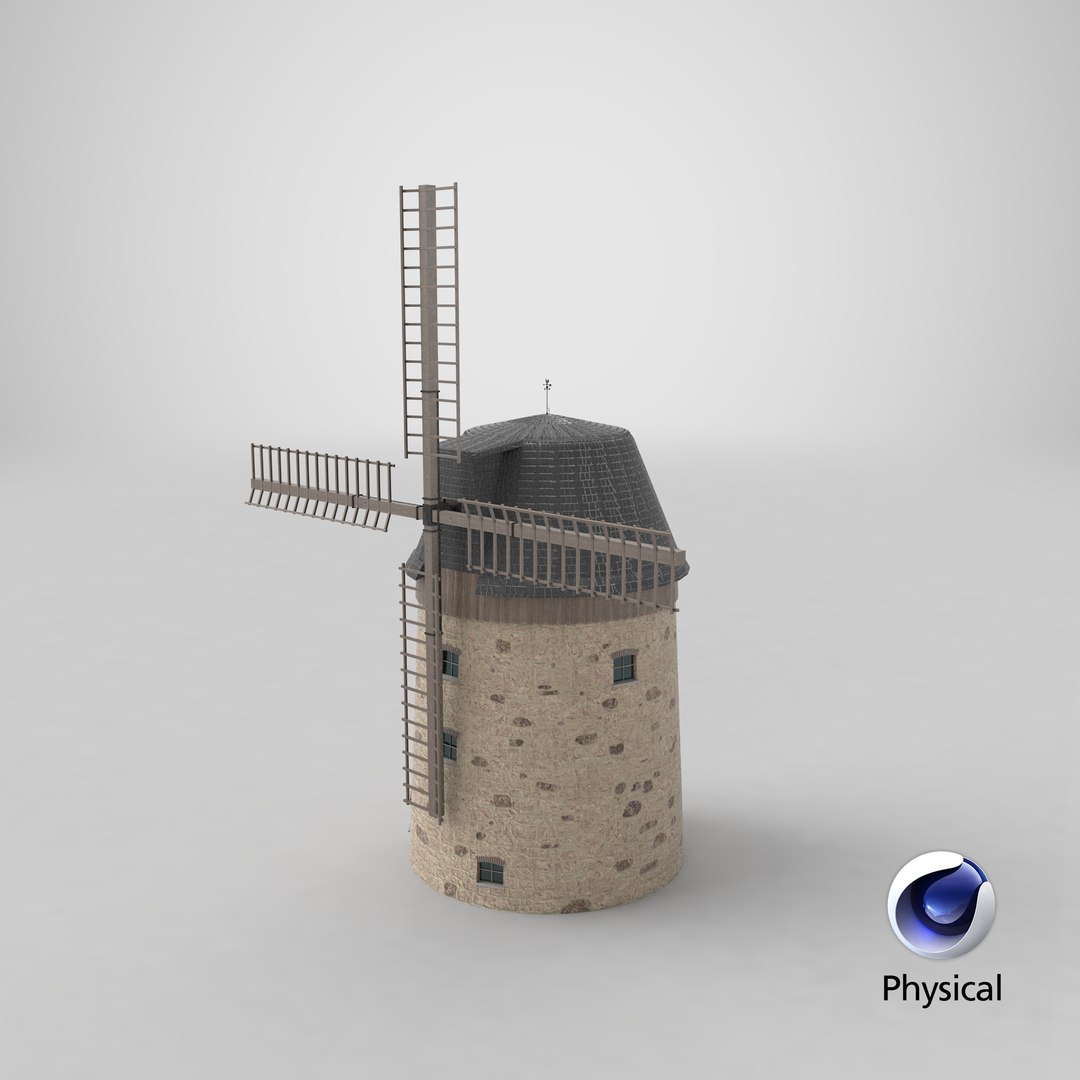 Village Windmill 3D - TurboSquid 2046600