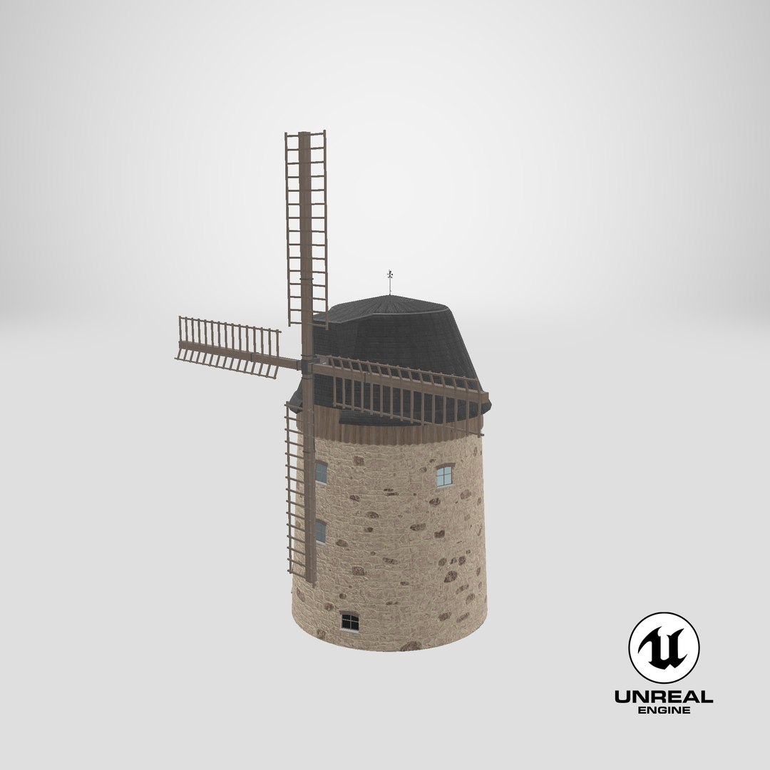 Village Windmill 3D - TurboSquid 2046600