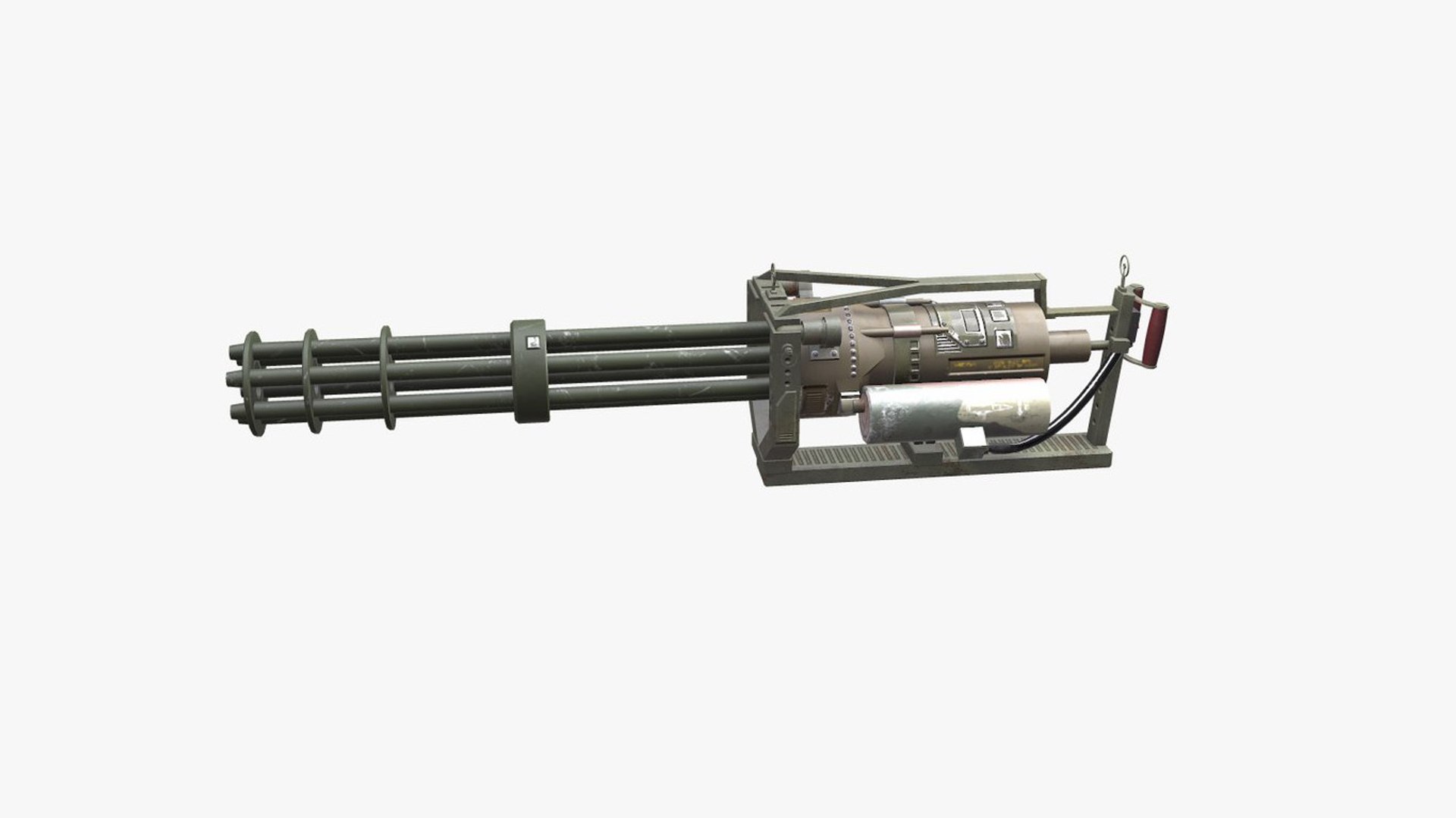 3D Minigun Model - TurboSquid 2179829