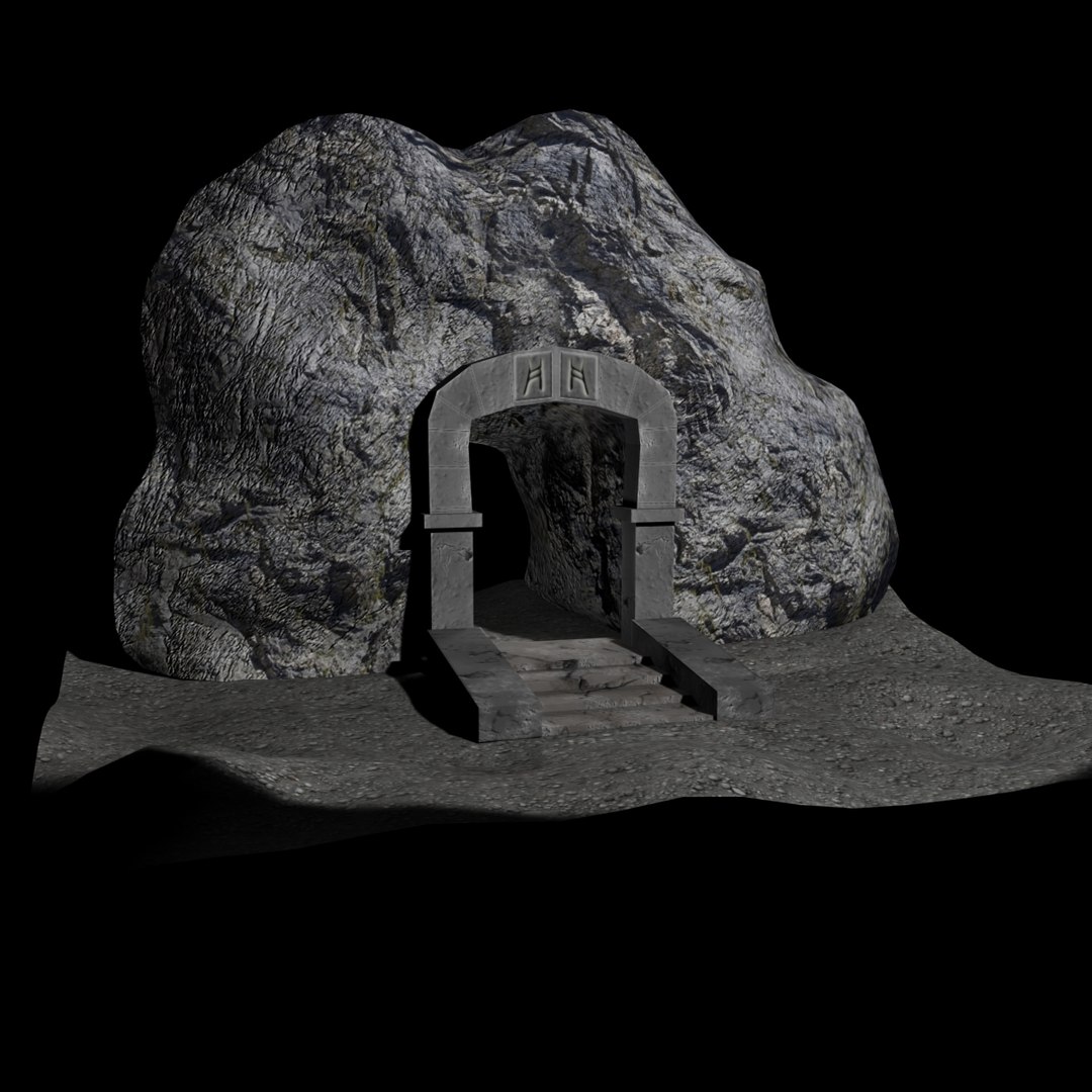 3d Fantasy Cave Entrance Model