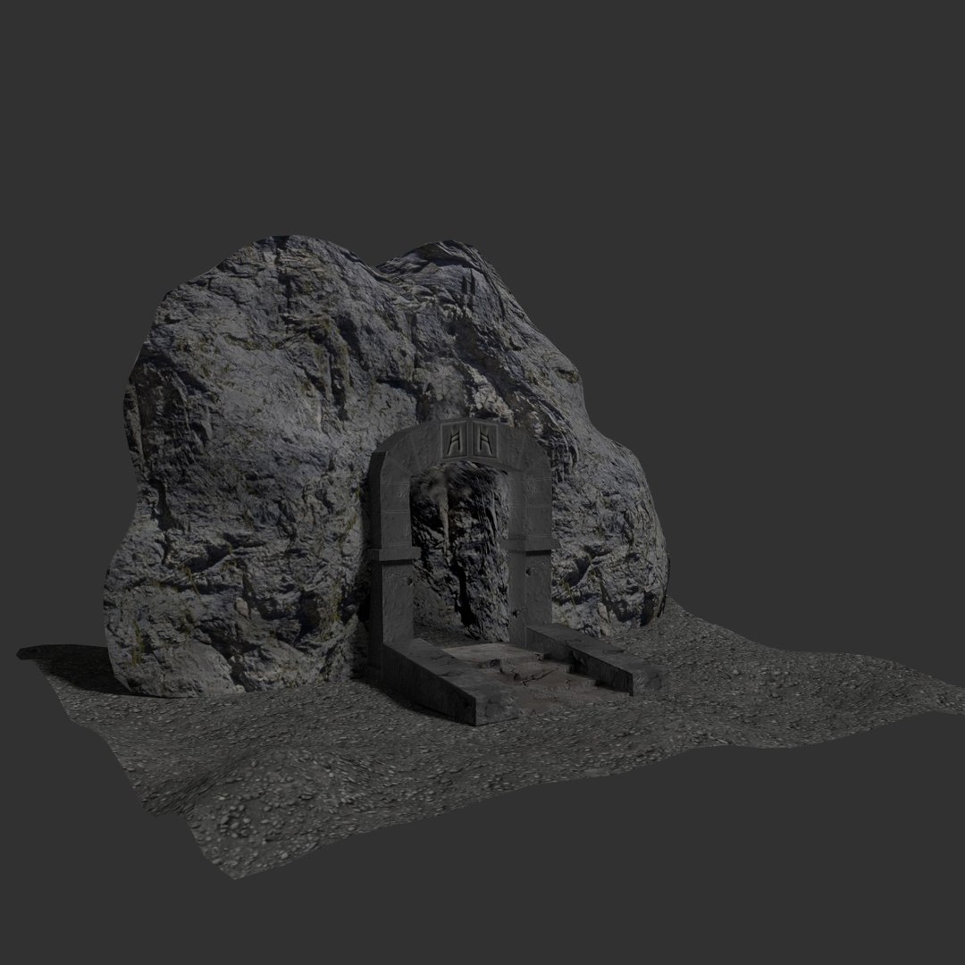 3d Fantasy Cave Entrance Model