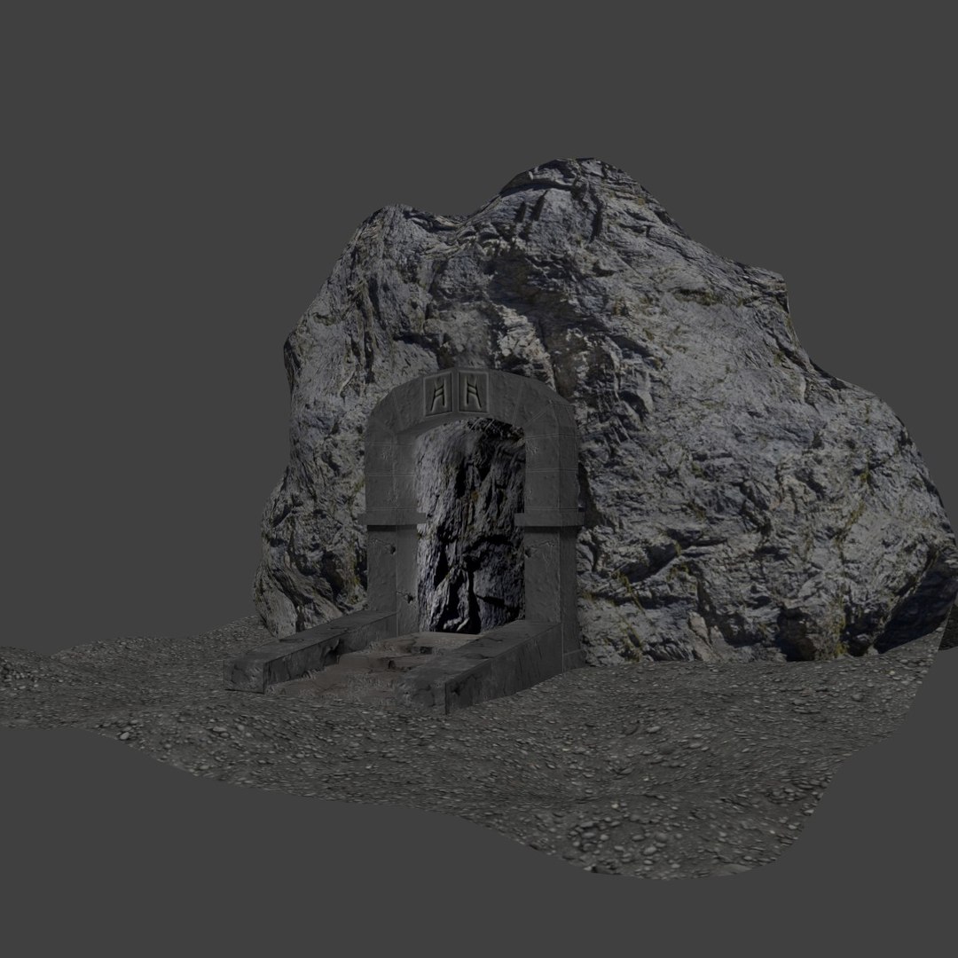 3d Fantasy Cave Entrance Model