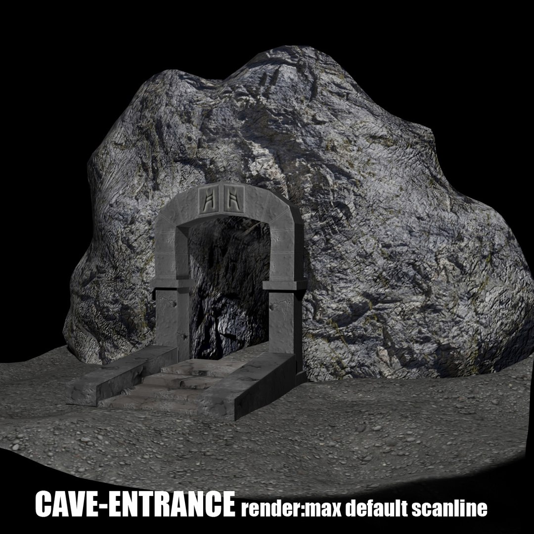 3d Fantasy Cave Entrance Model