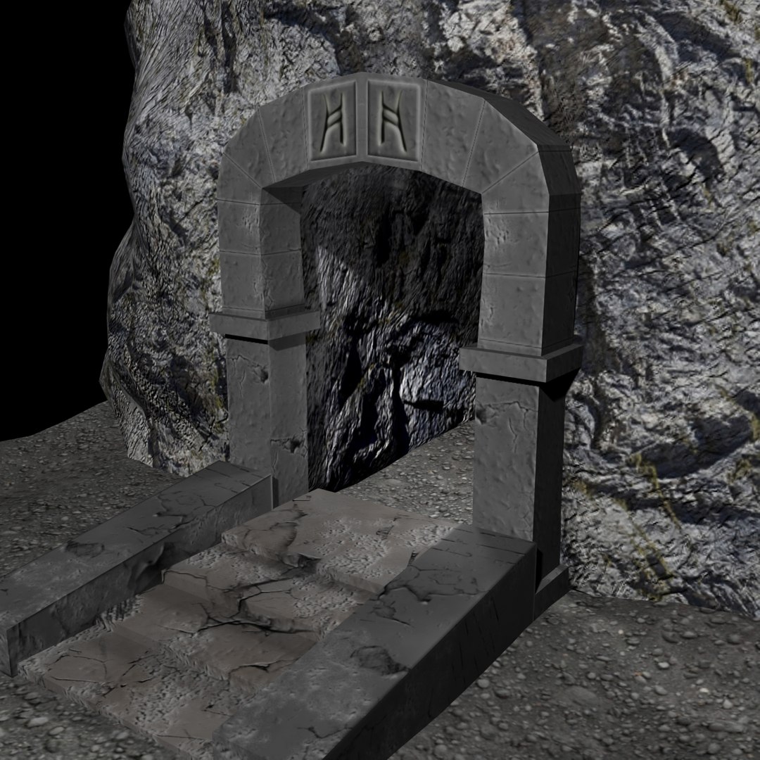 3d Fantasy Cave Entrance Model