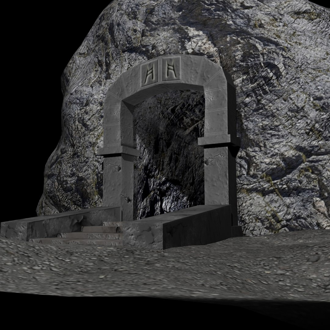 3d Fantasy Cave Entrance Model