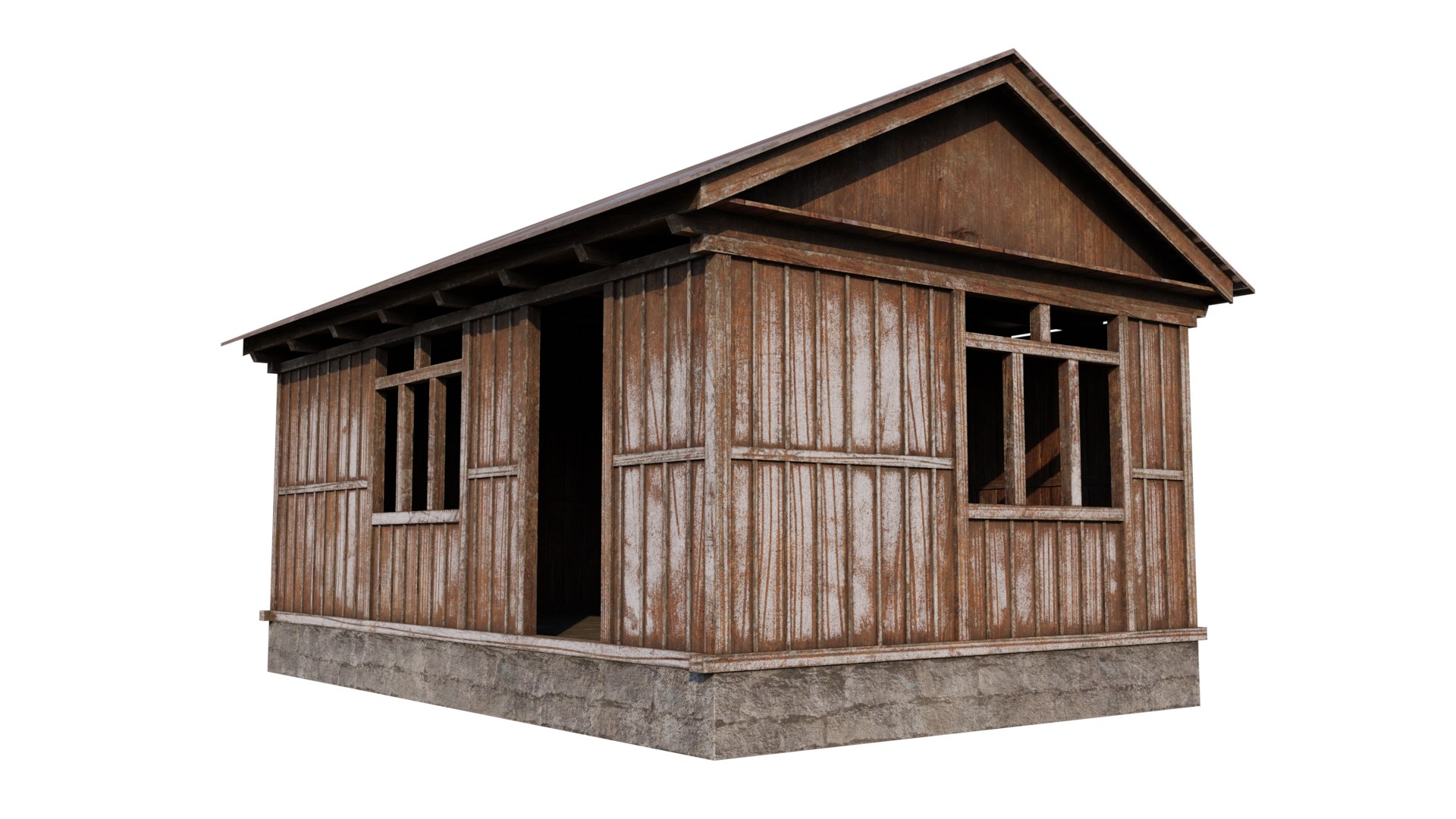 3D Wooden Shack - TurboSquid 1871479