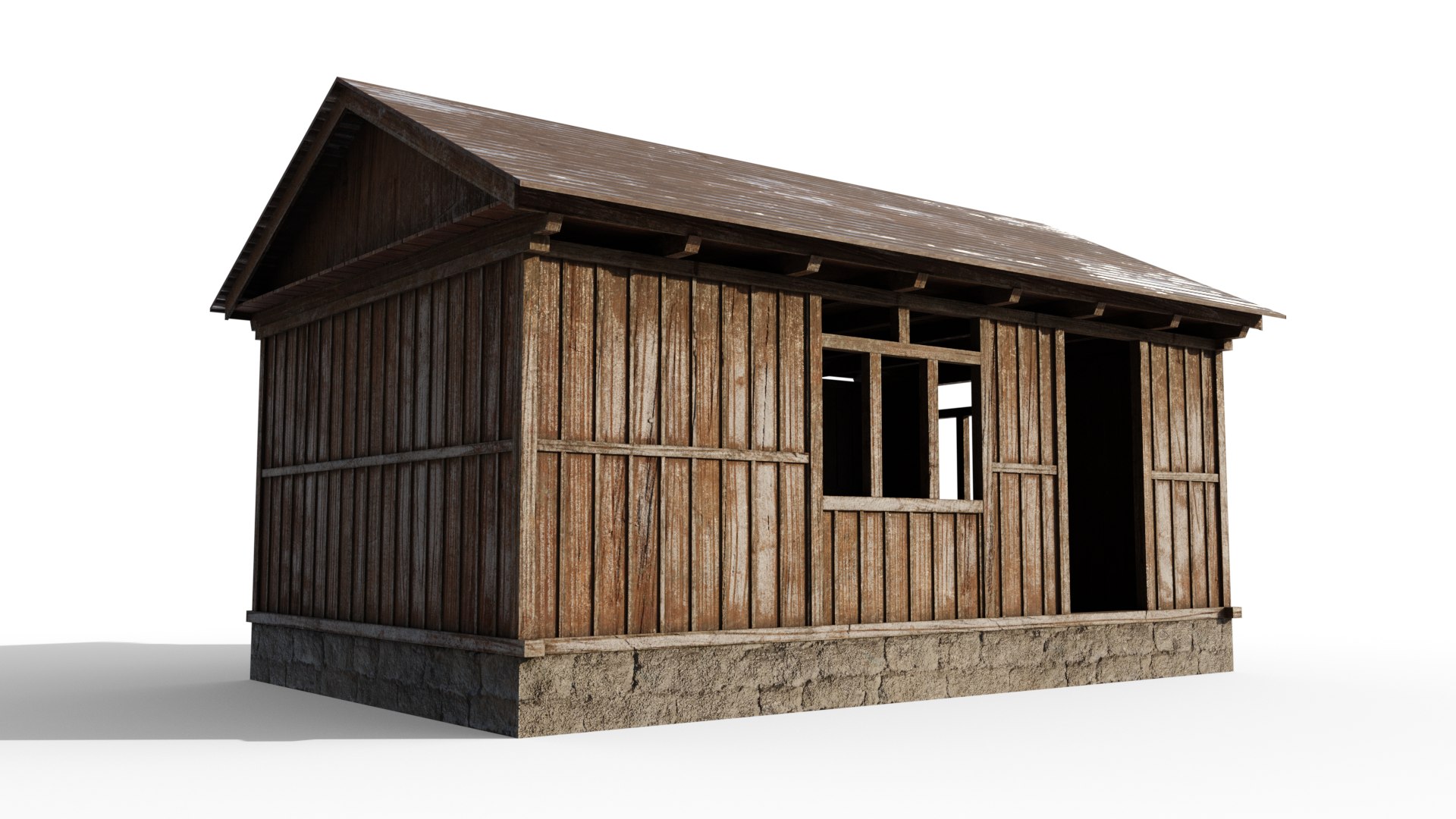 3D Wooden Shack - TurboSquid 1871479