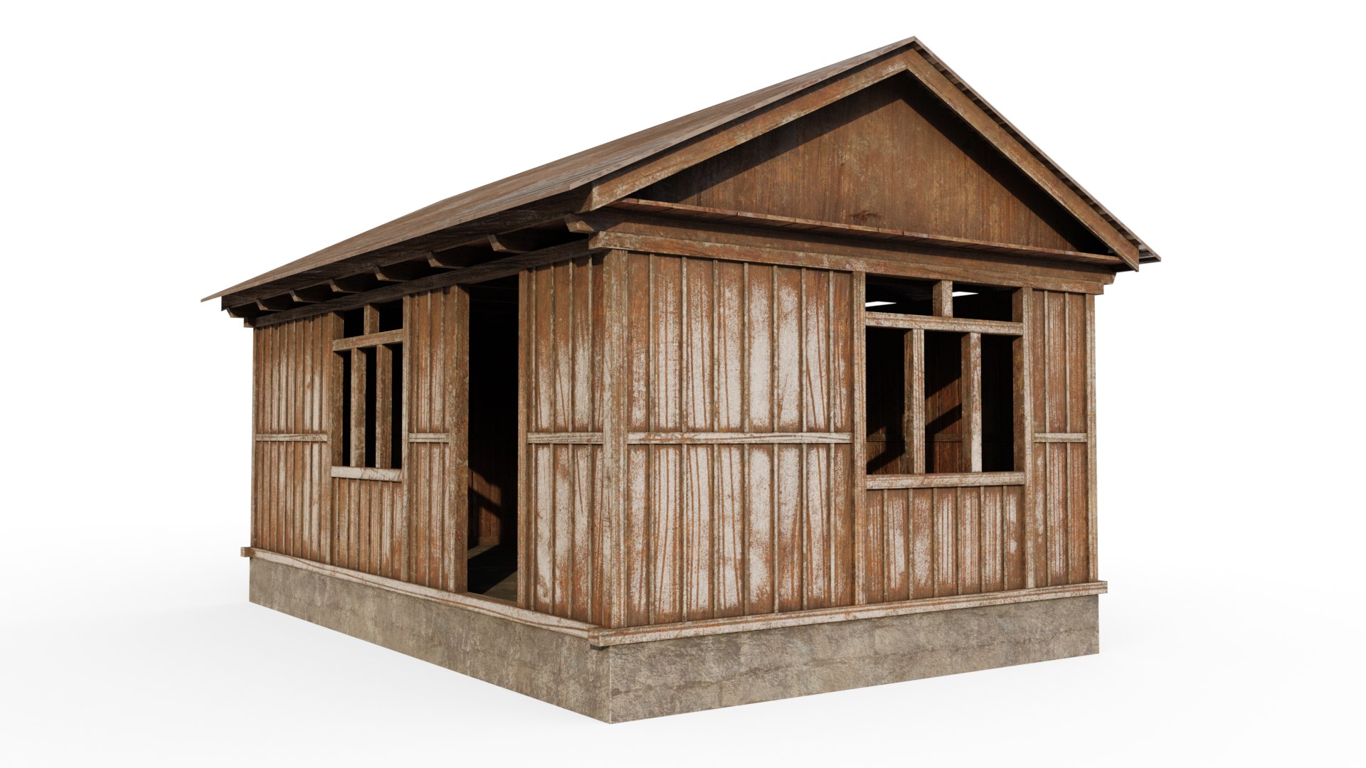 3D Wooden Shack - TurboSquid 1871479