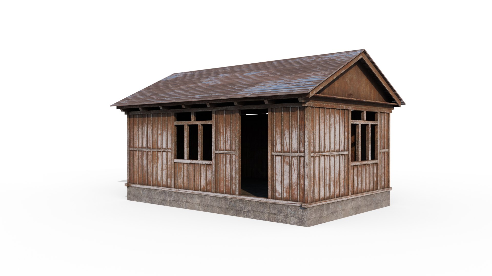 3D Wooden Shack - TurboSquid 1871479