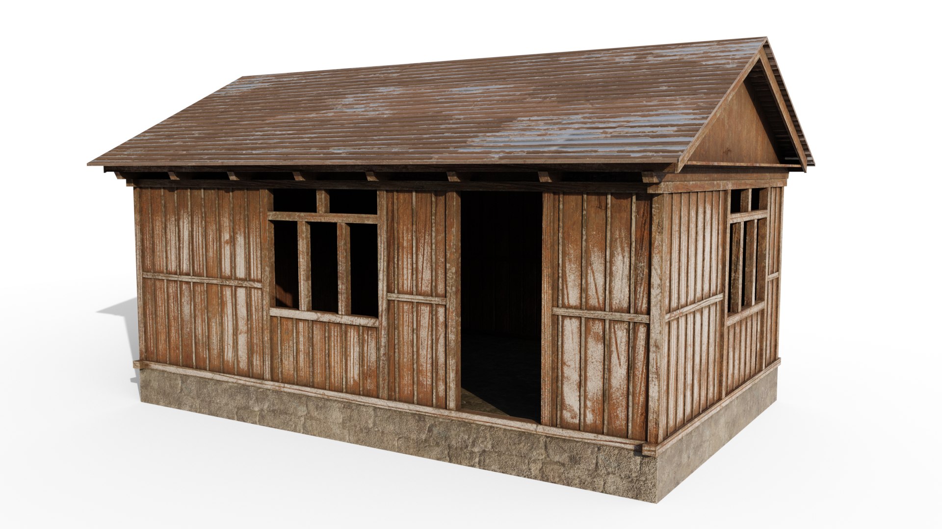 3D Wooden Shack - TurboSquid 1871479