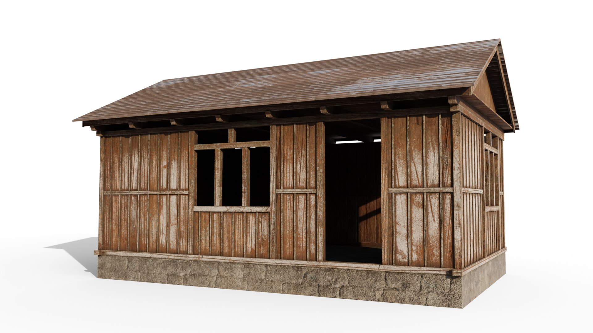 3D Wooden Shack - TurboSquid 1871479